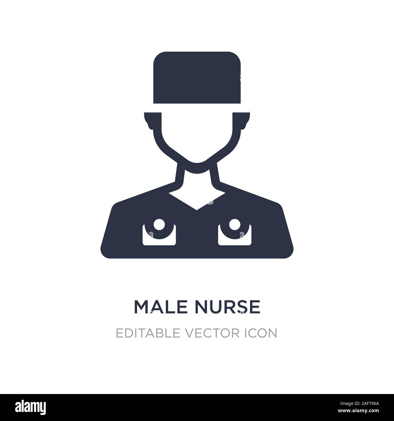 male nurse icon on white background. Simple element illustration from ...