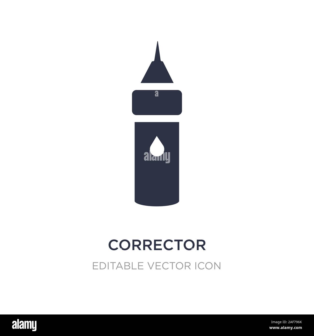 corrector icon on white background. Simple element illustration from ...