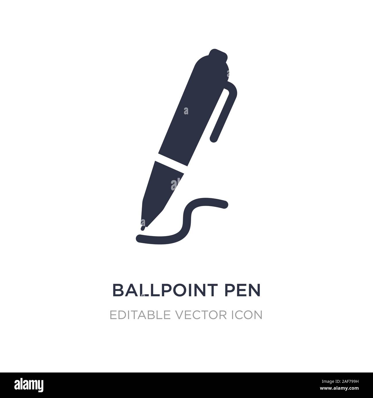 ballpoint pen icon on white background. Simple element illustration ...