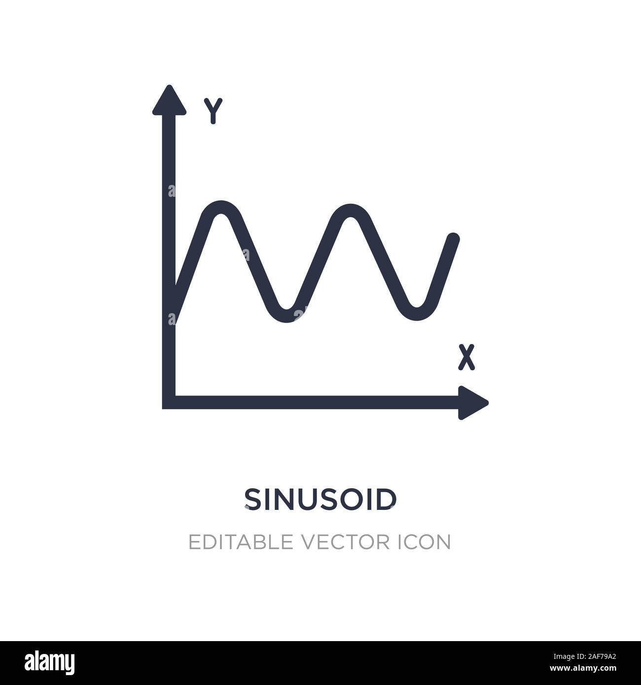 sinusoid icon on white background. Simple element illustration from ...