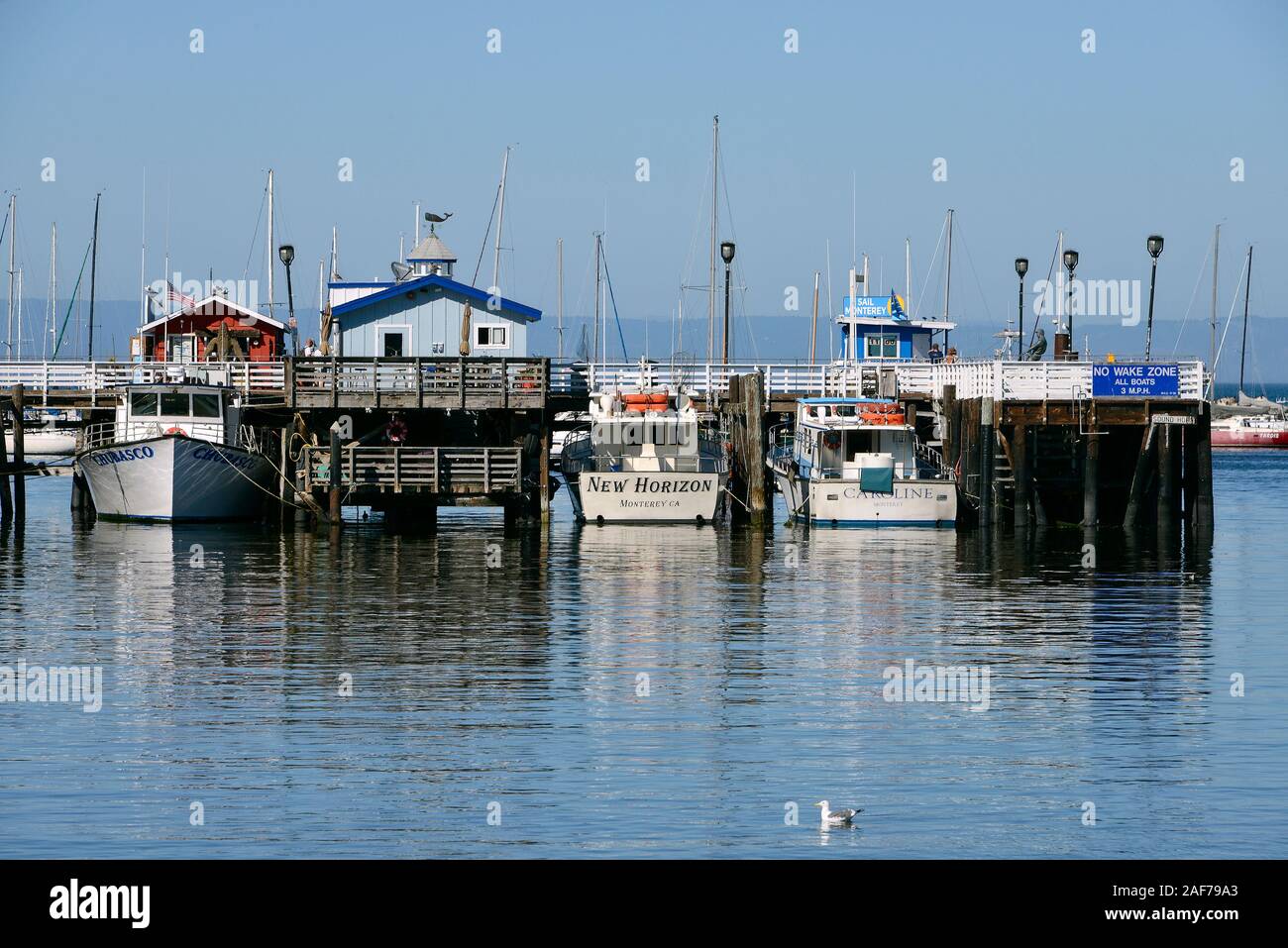 Old Fisherman's Wharf, Cannery Row tourist district, Monterey ...