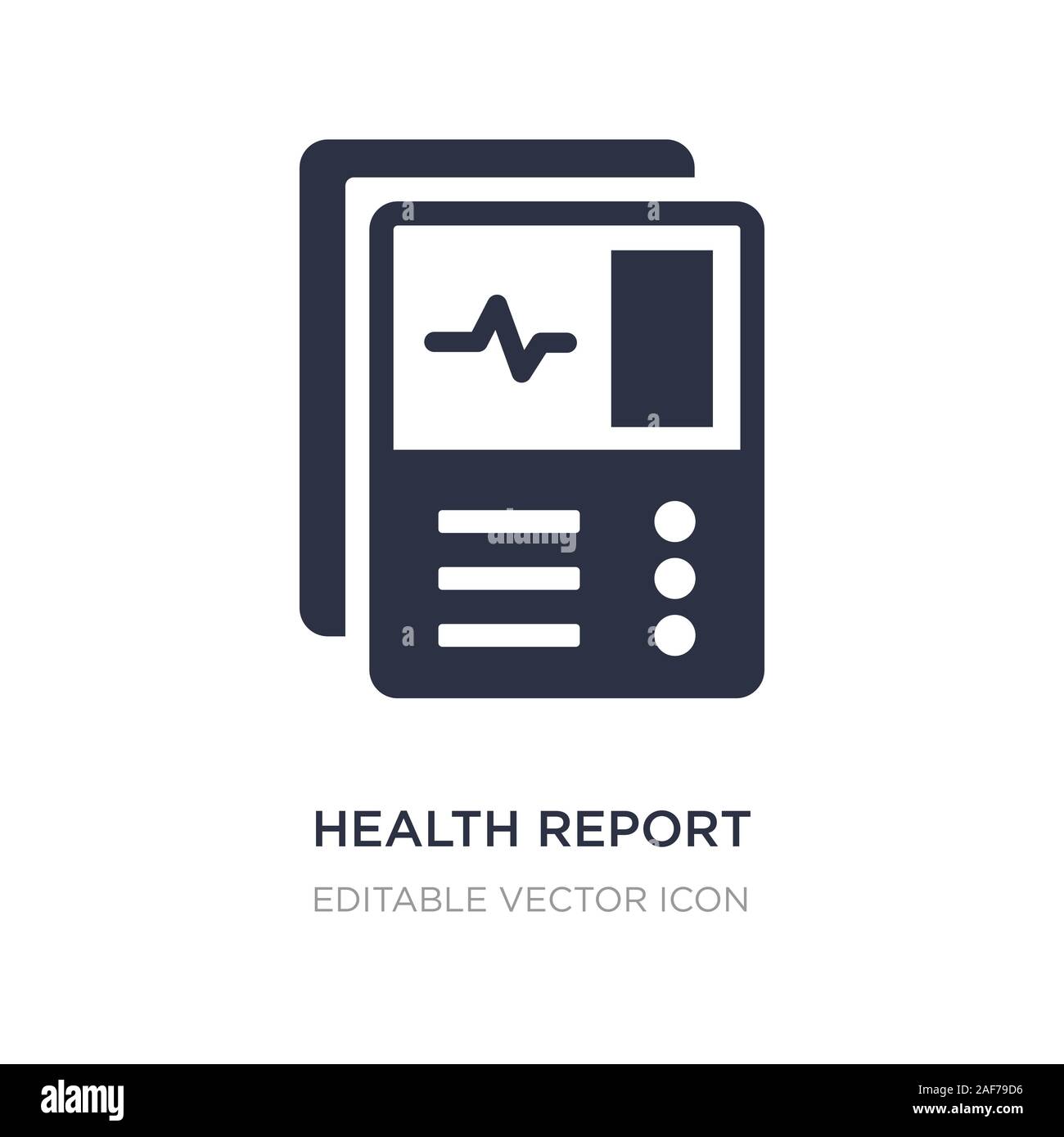 health report icon on white background. Simple element illustration ...