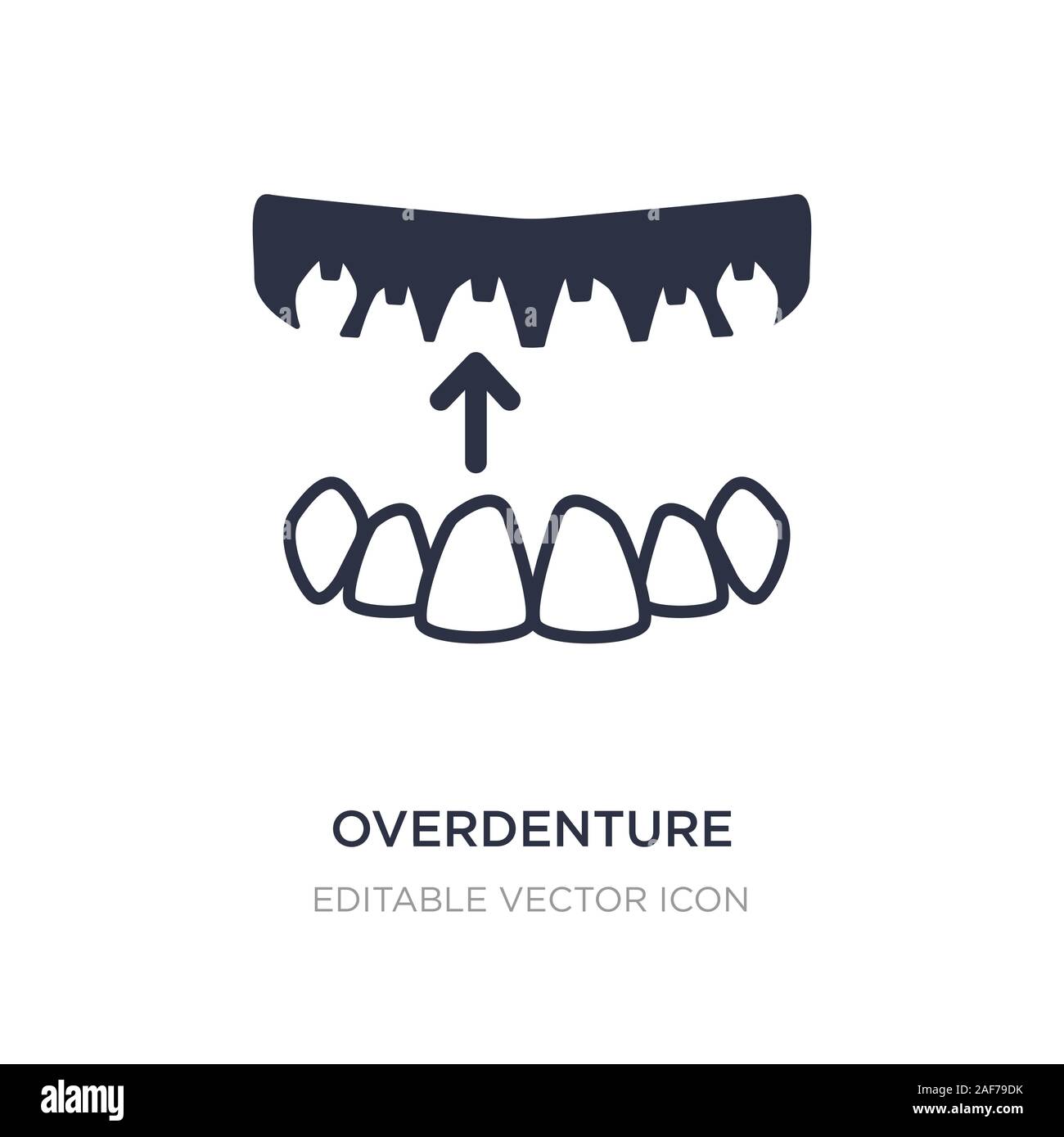 overdenture icon on white background. Simple element illustration from ...