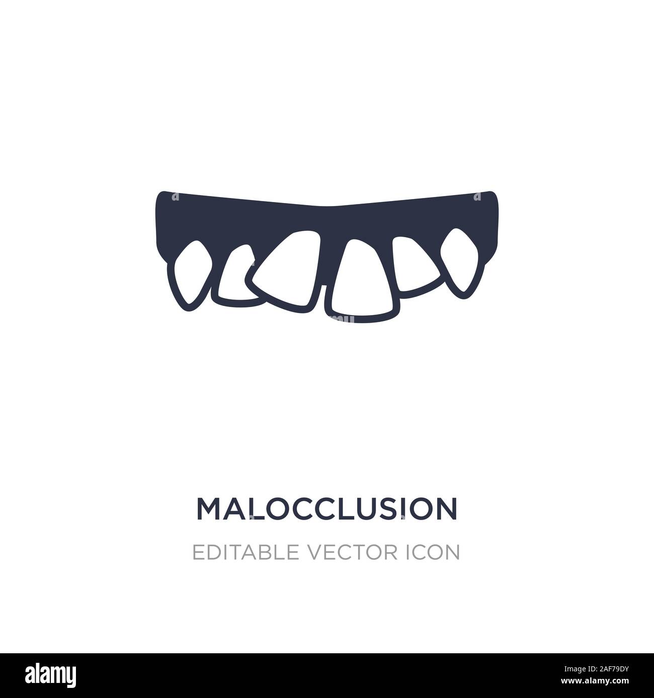 malocclusion icon on white background. Simple element illustration from ...