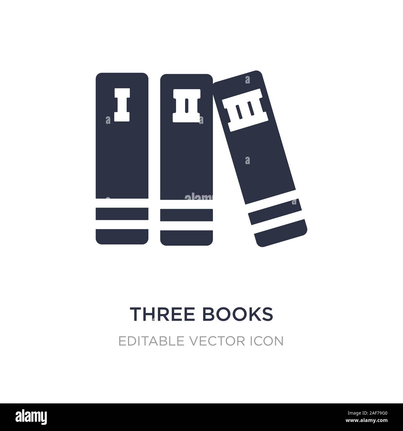 three books icon on white background. Simple element illustration from ...
