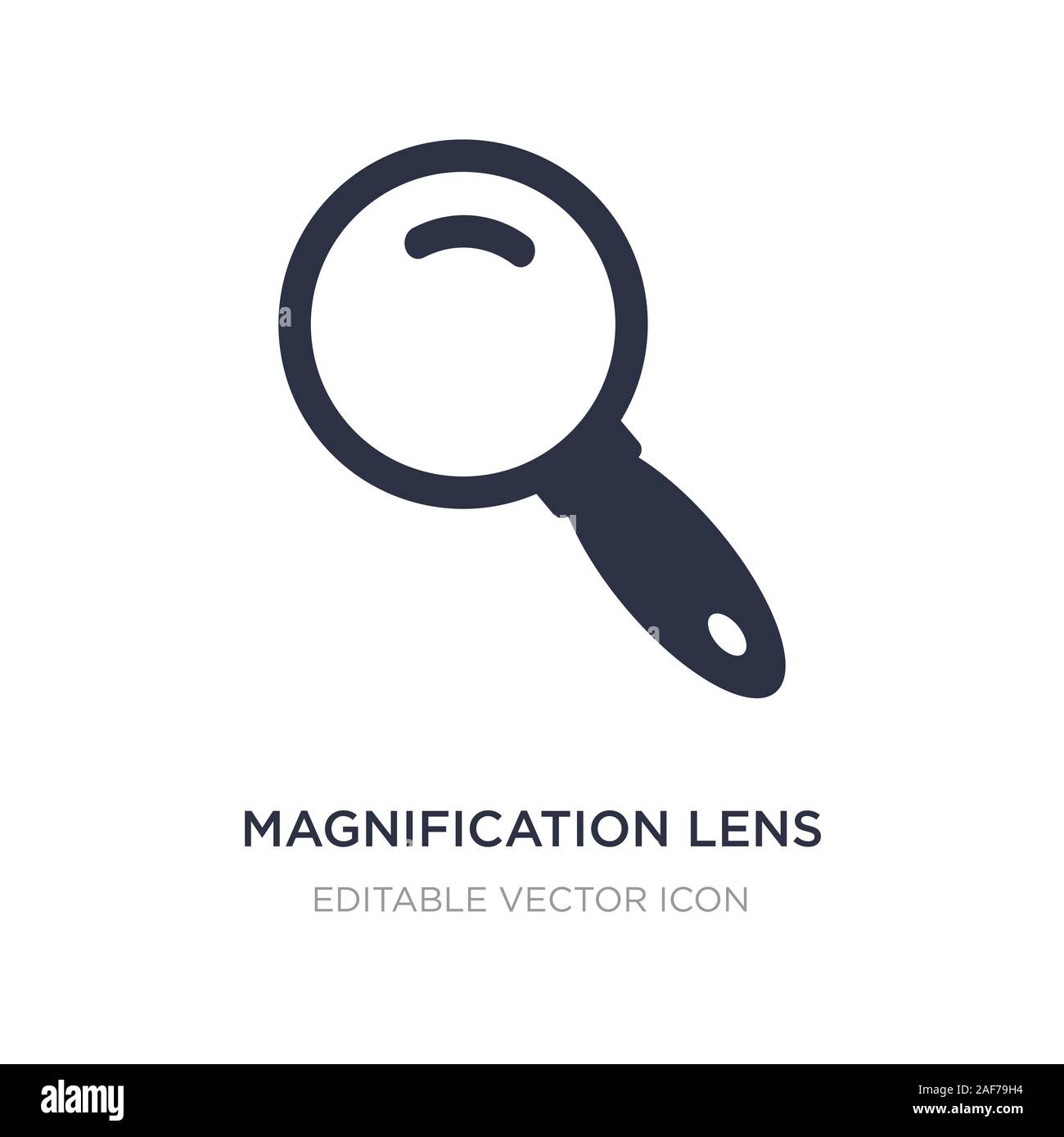 magnification lens icon on white background. Simple element ...