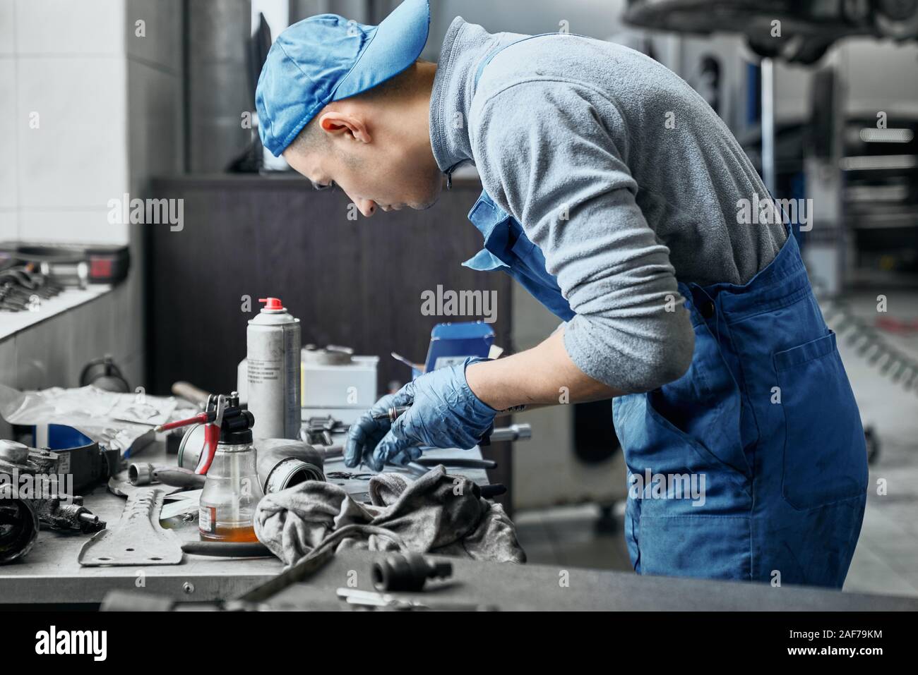 Repairman desk hi-res stock photography and images - Alamy
