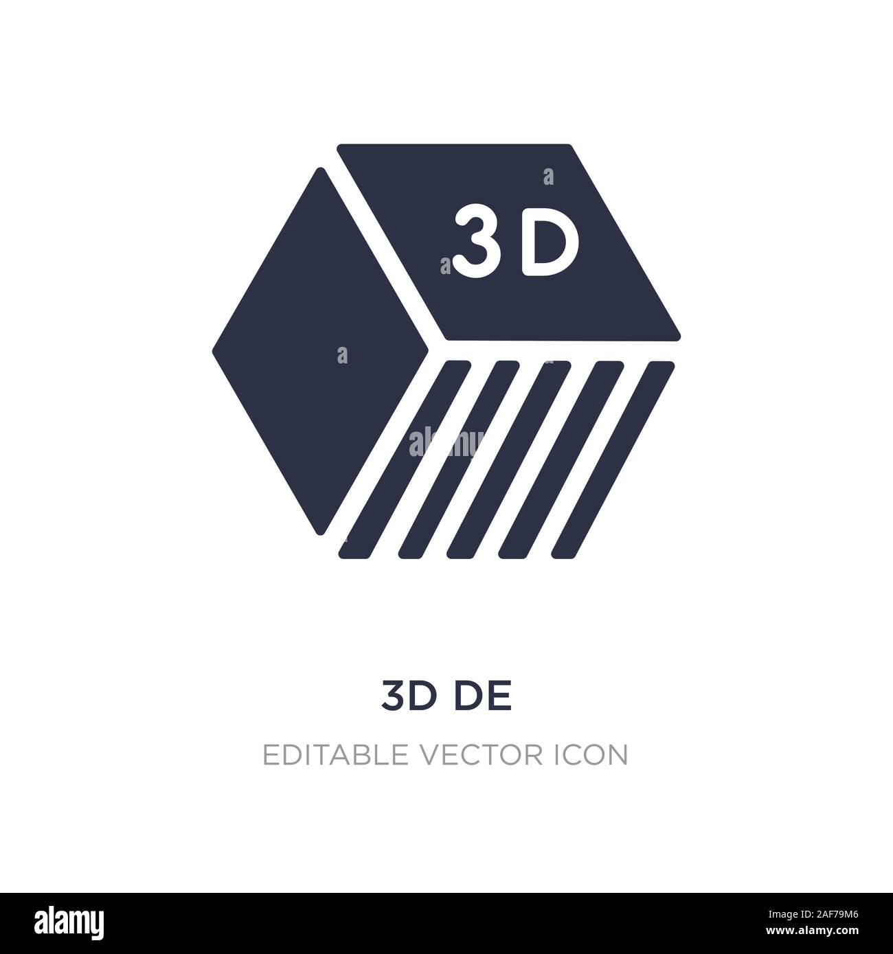3d de icon on white background. Simple element illustration from ...
