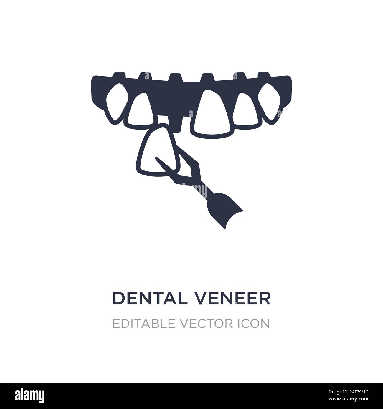 dental veneer icon on white background. Simple element illustration ...