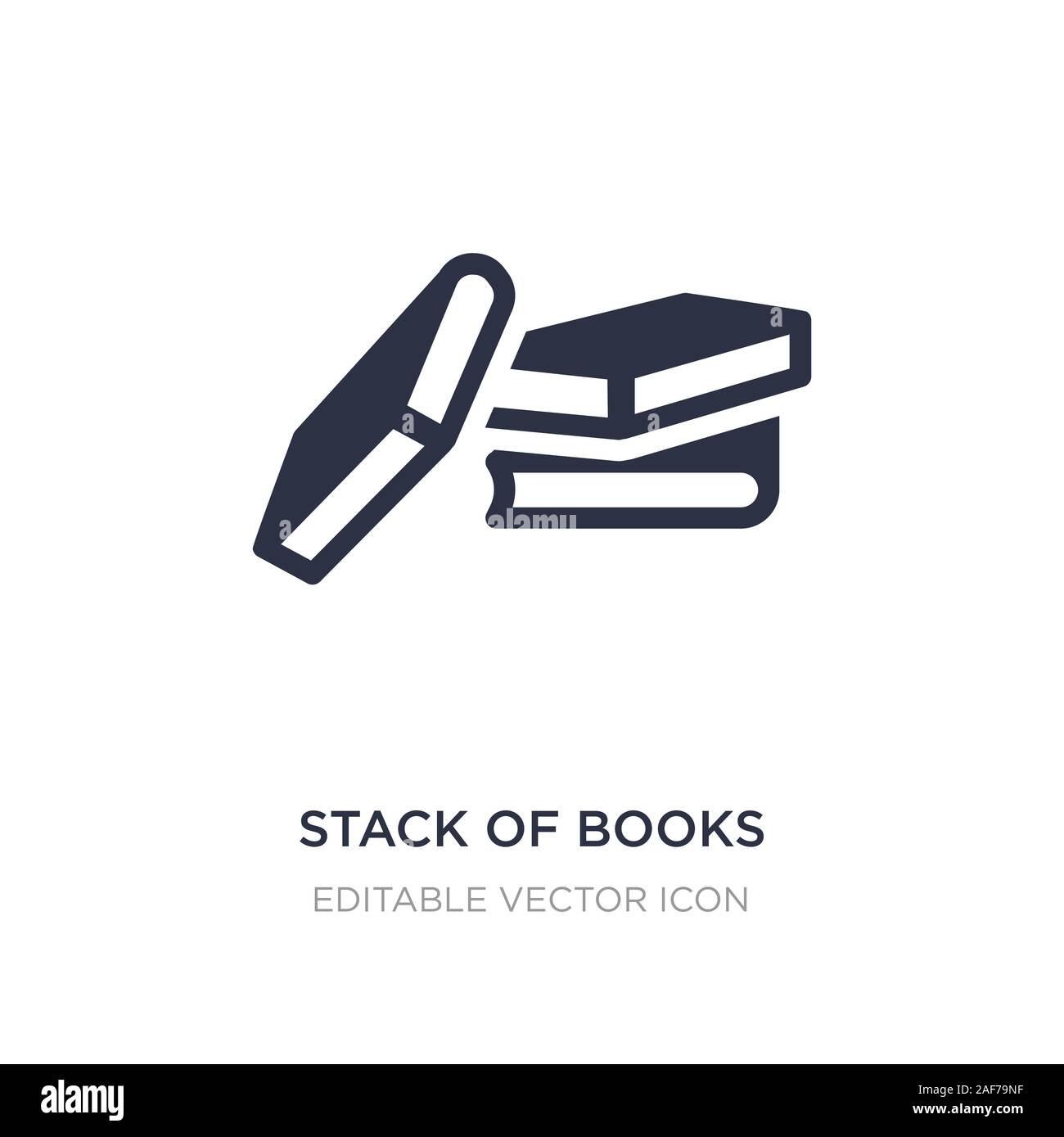 stack of books icon on white background. Simple element illustration ...