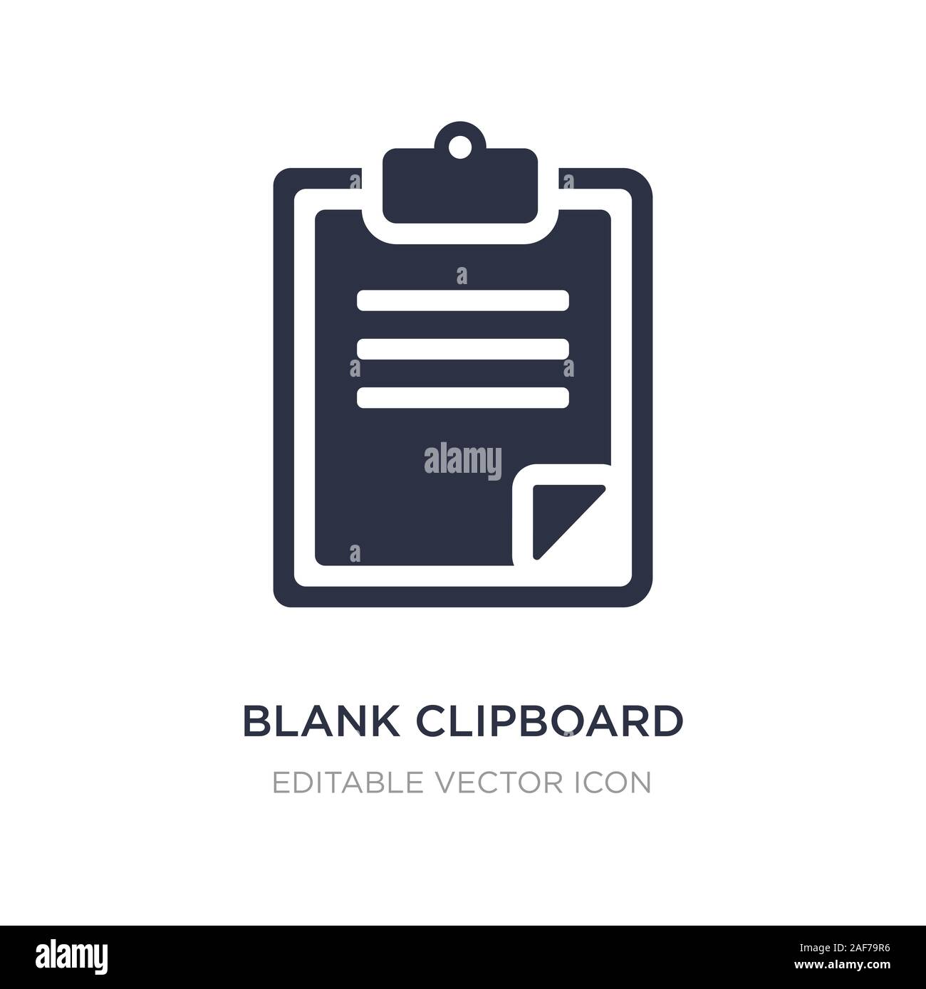 blank clipboard icon on white background. Simple element illustration ...