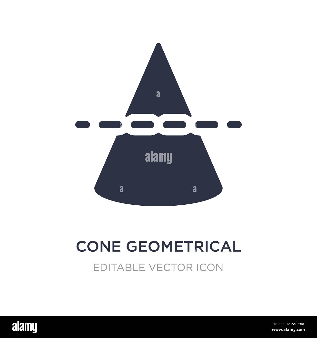 cone geometrical icon on white background. Simple element illustration ...