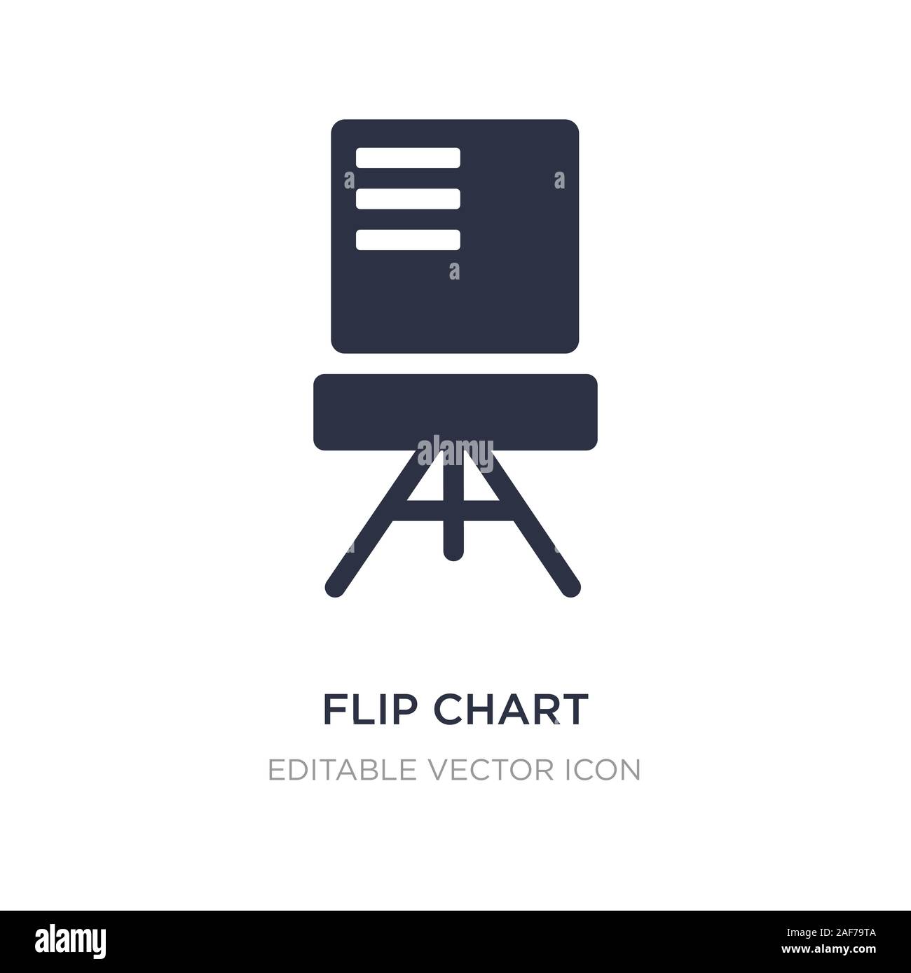 flip chart icon on white background. Simple element illustration from ...