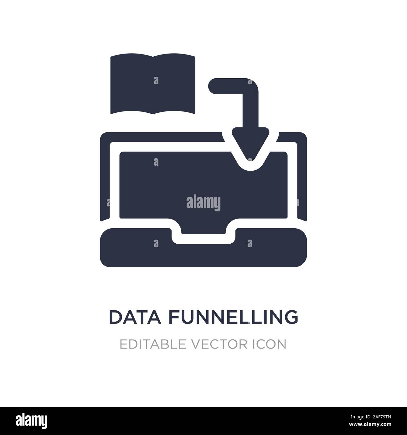data funnelling icon on white background. Simple element illustration ...