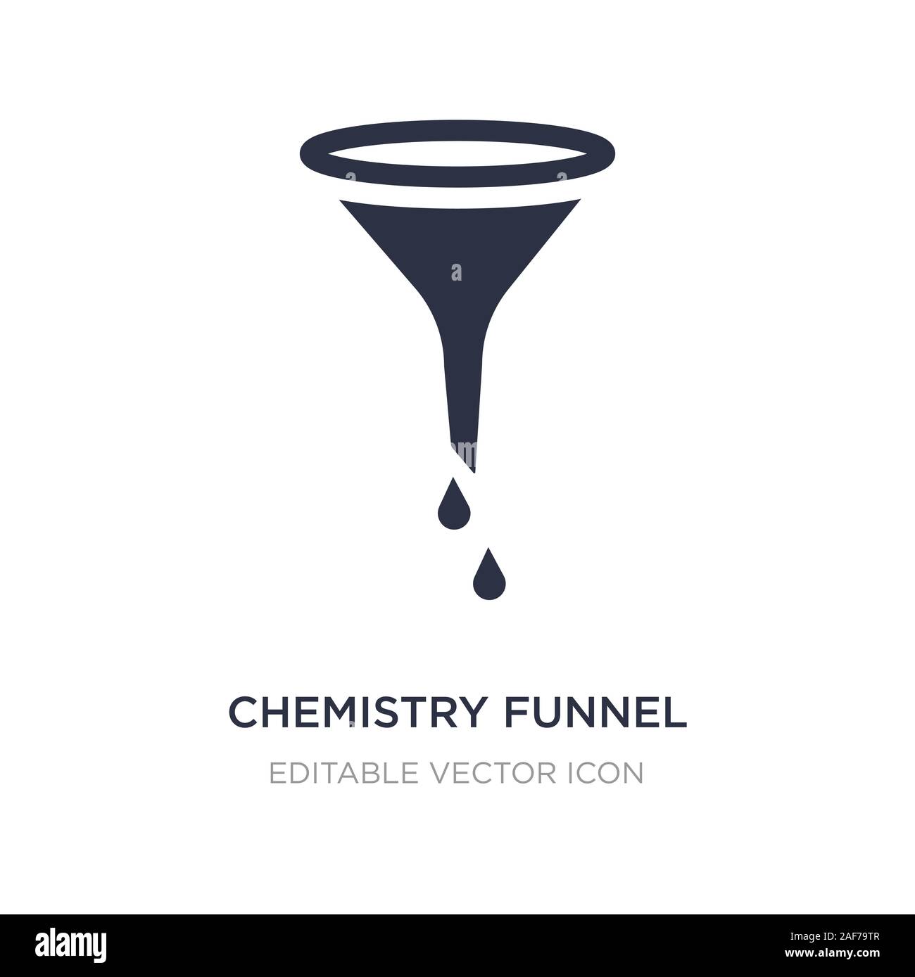 chemistry funnel icon on white background. Simple element illustration ...
