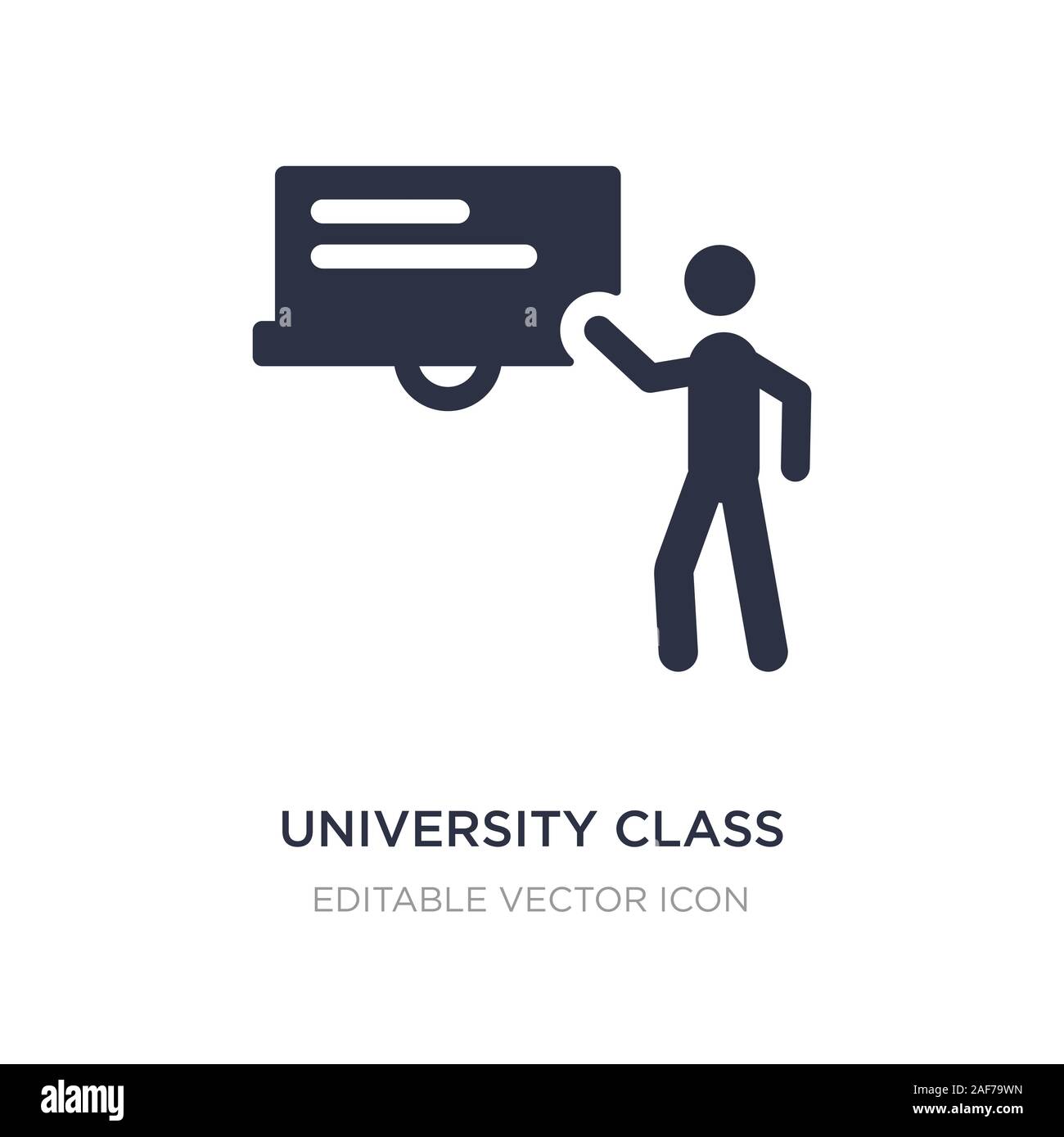 university class icon on white background. Simple element illustration ...