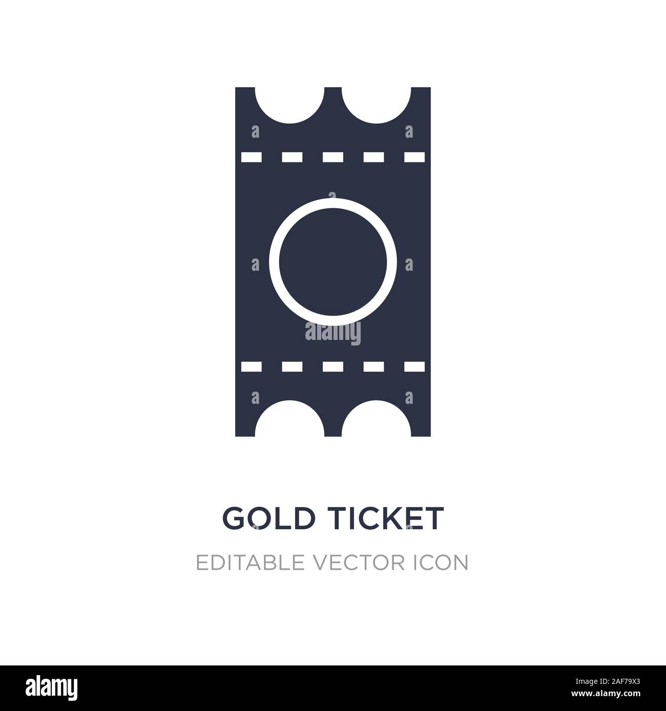 gold ticket icon on white background. Simple element illustration from ...