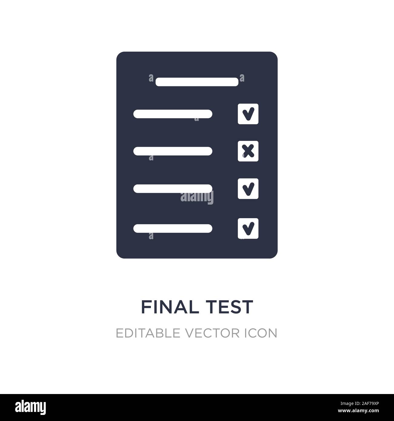 final test icon on white background. Simple element illustration from ...