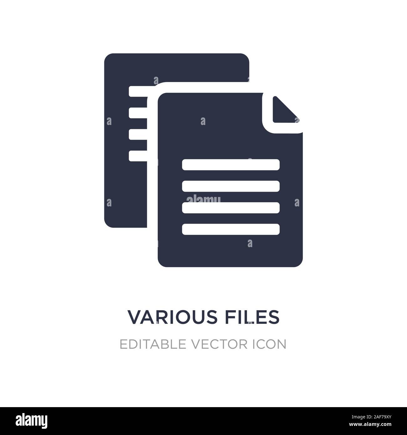 various files icon on white background. Simple element illustration ...