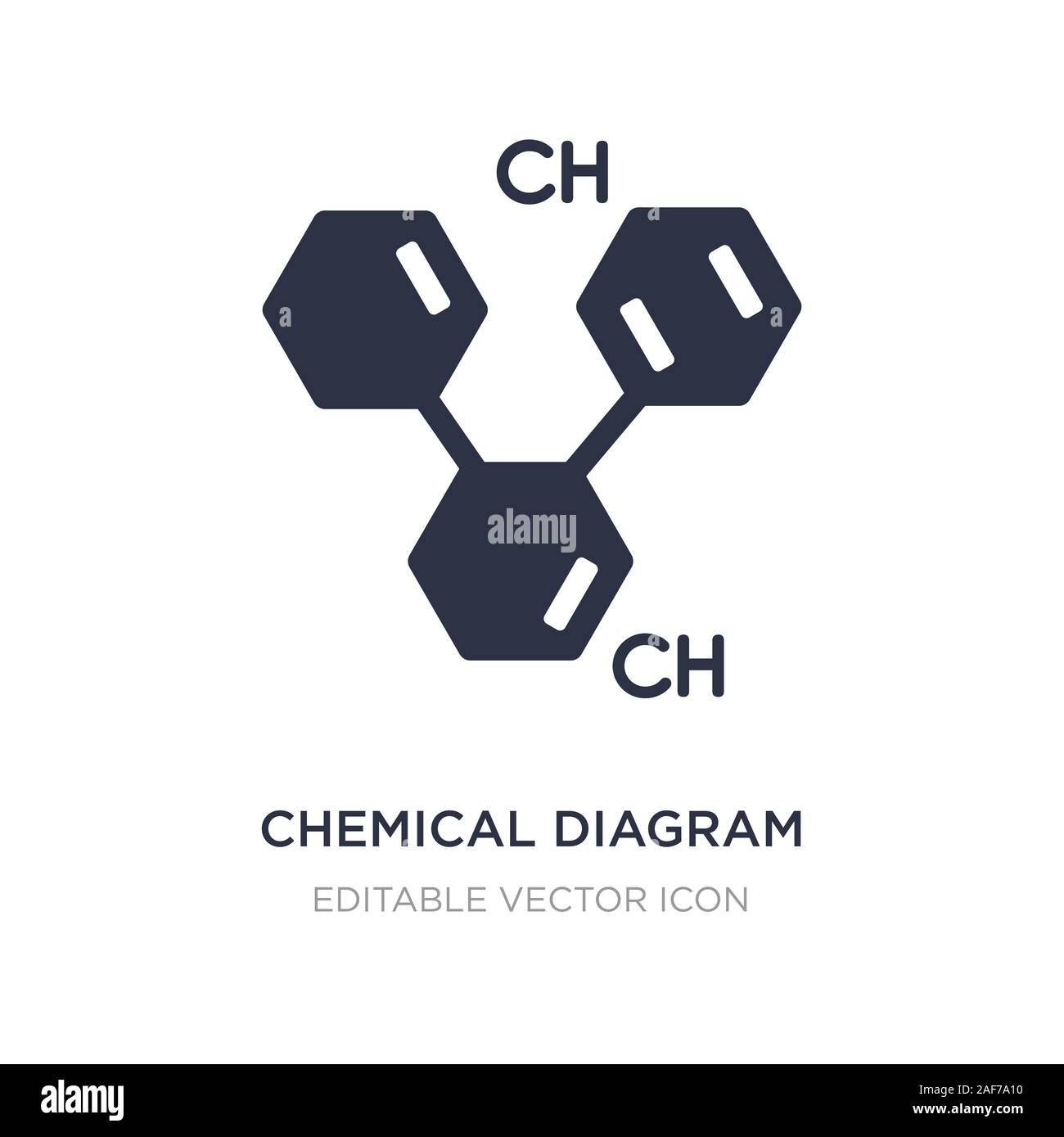 chemical diagram icon on white background. Simple element illustration ...
