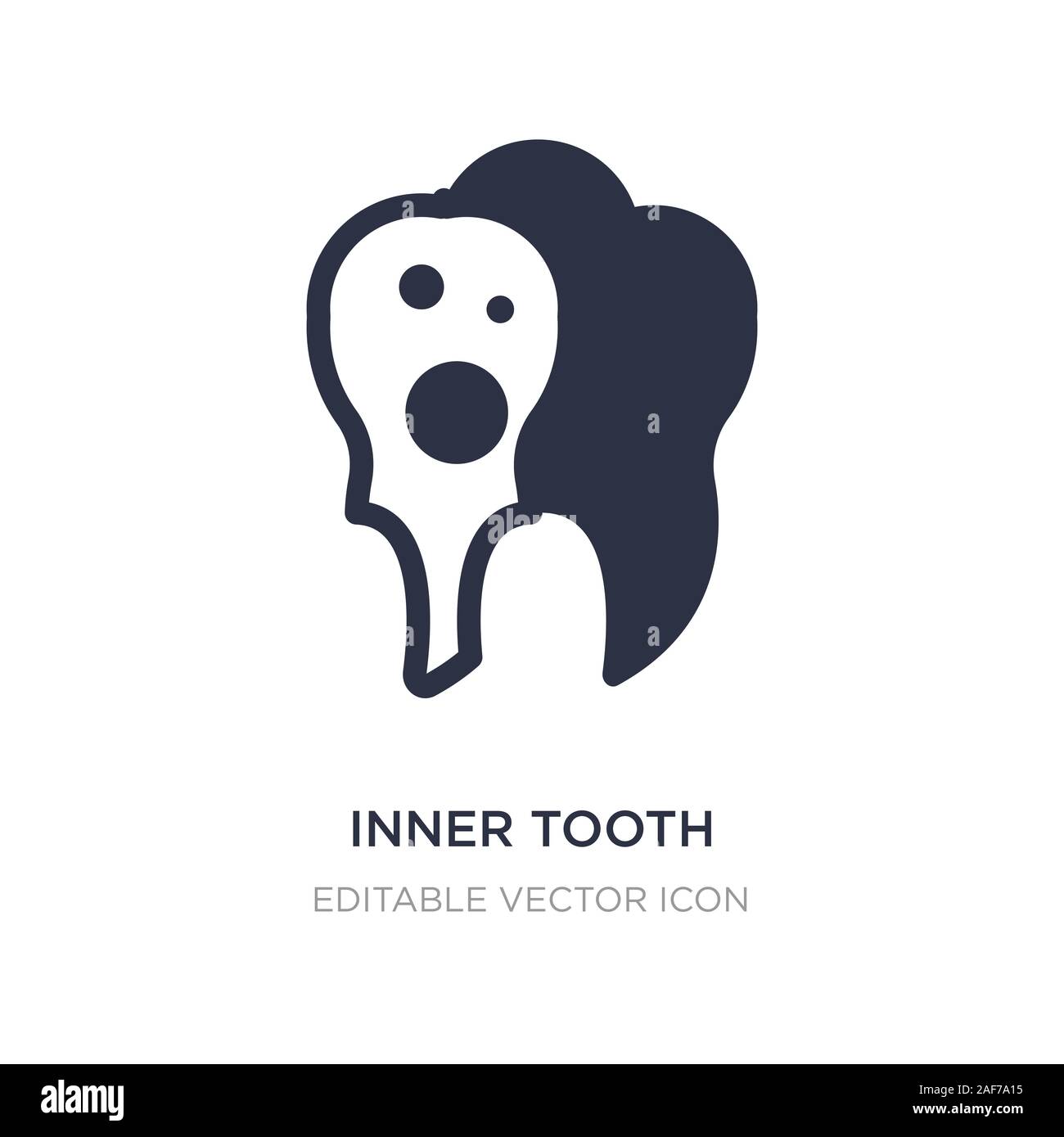 inner tooth icon on white background. Simple element illustration from ...