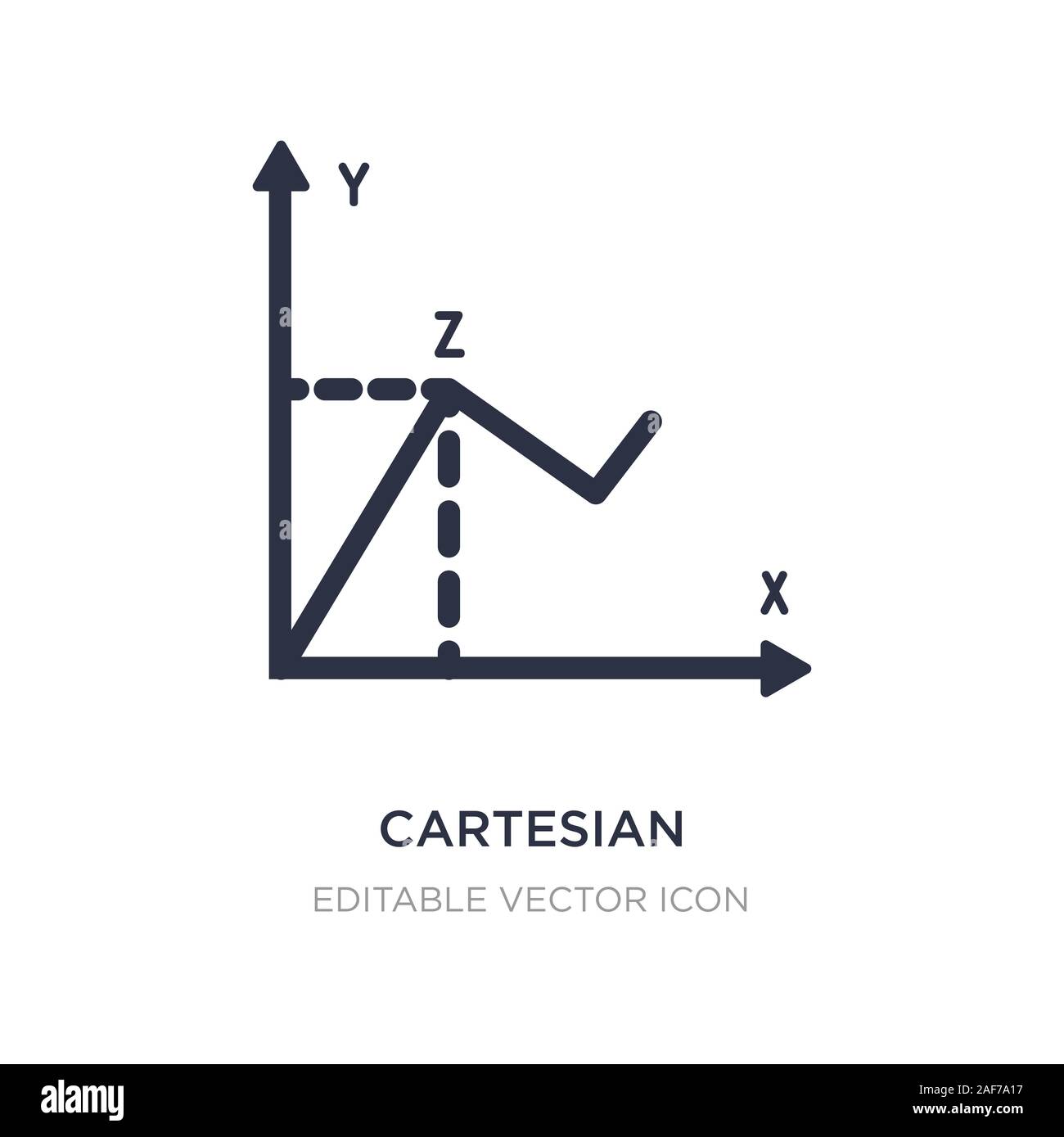 Cartesian Coordinate System Icon On White Background Simple Element