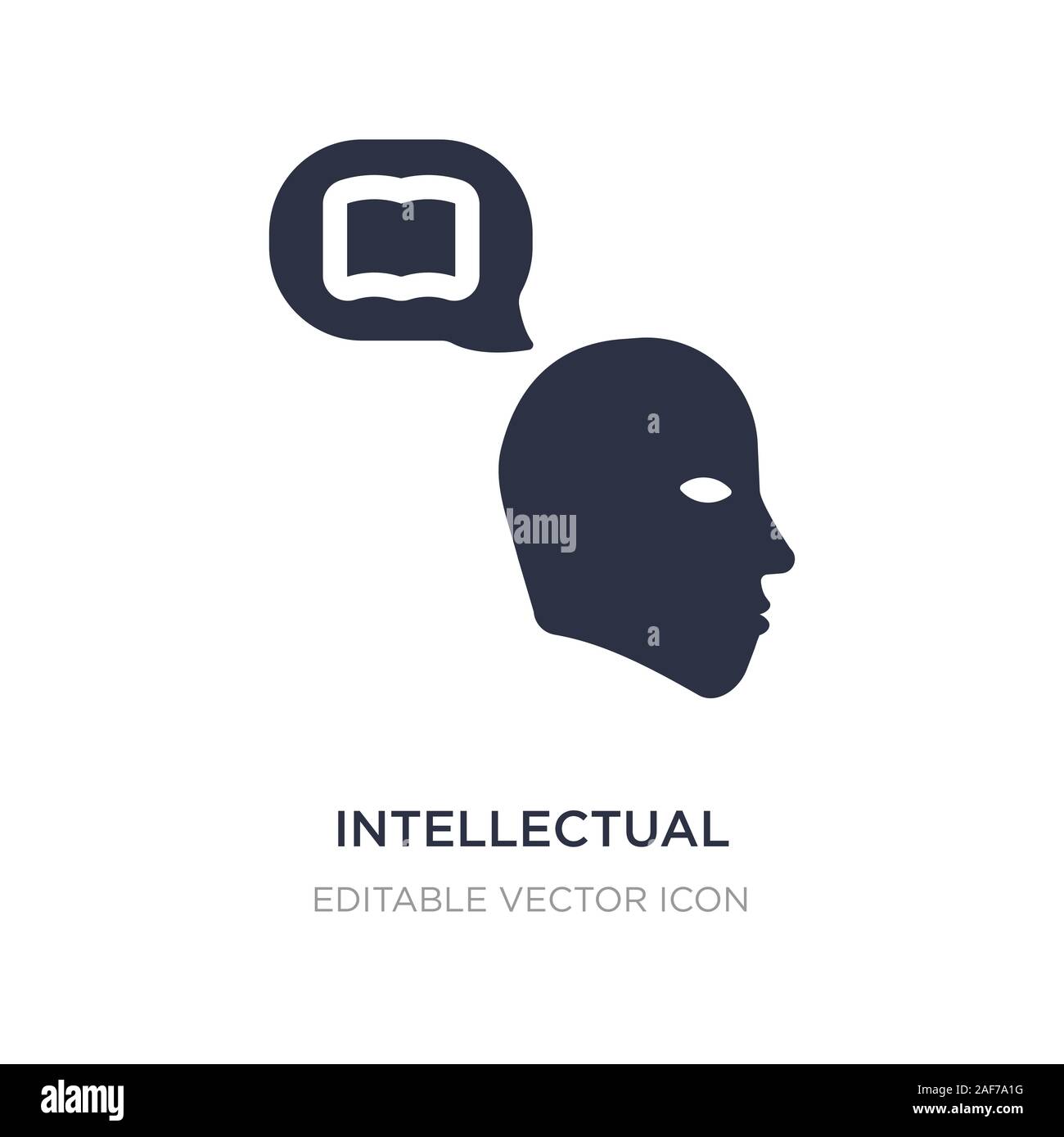 intellectual icon on white background. Simple element illustration from ...