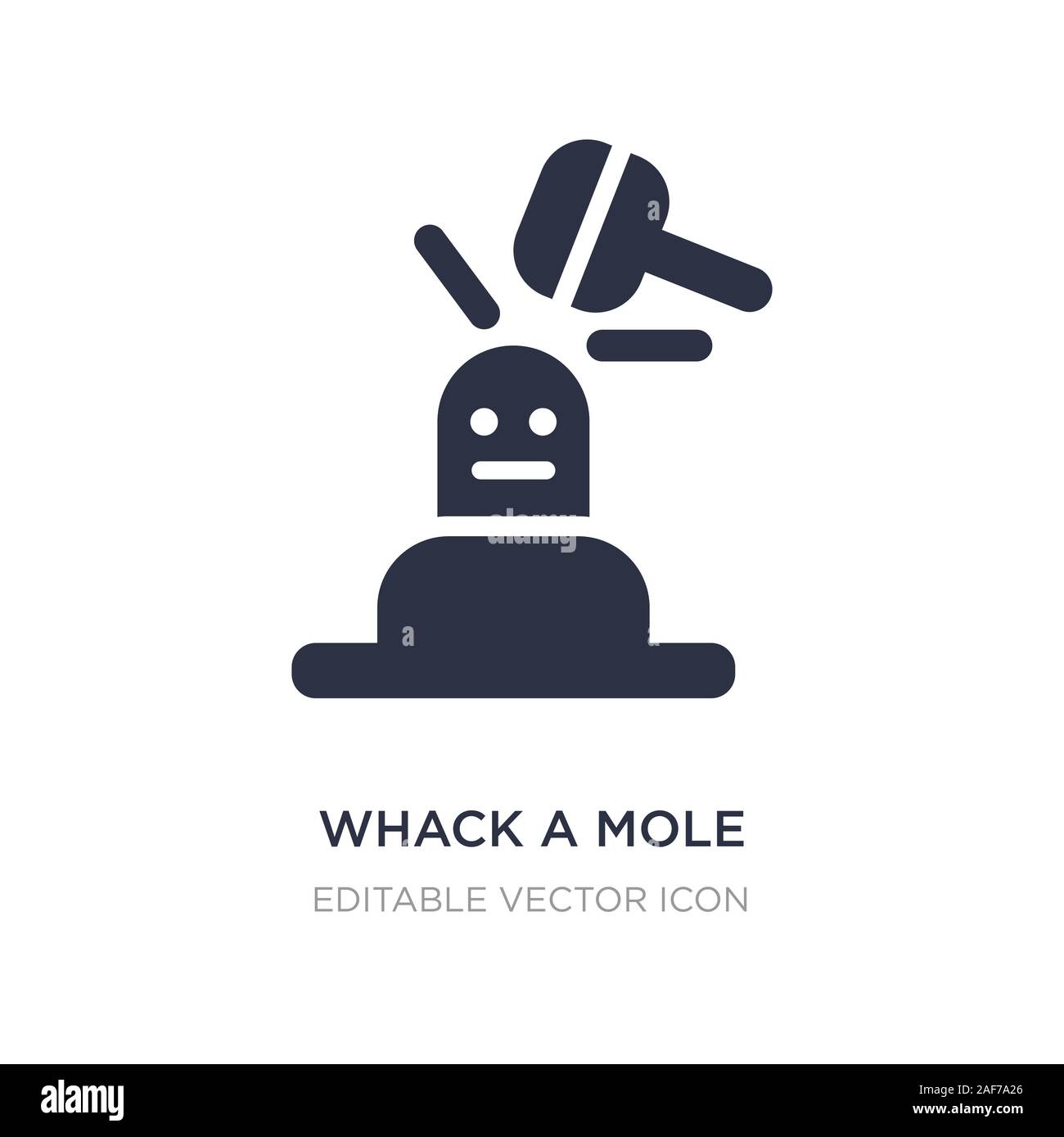 whack a mole icon on white background. Simple element illustration from ...