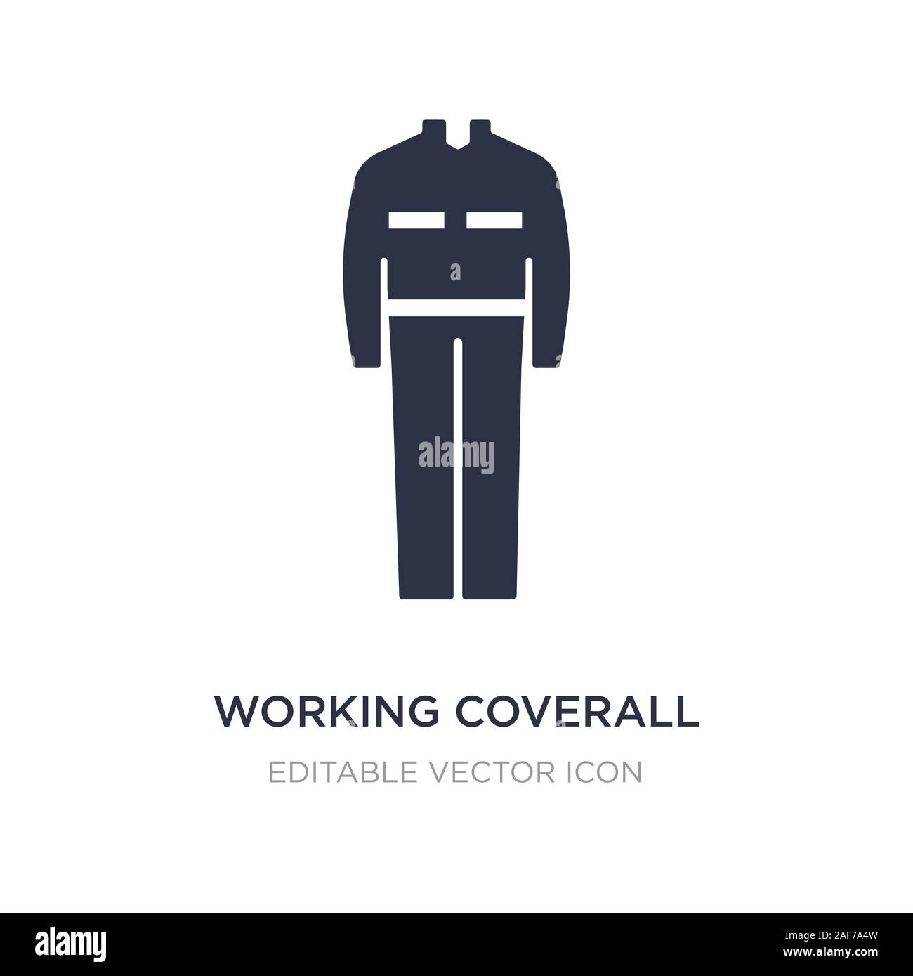 working coverall icon on white background. Simple element illustration ...