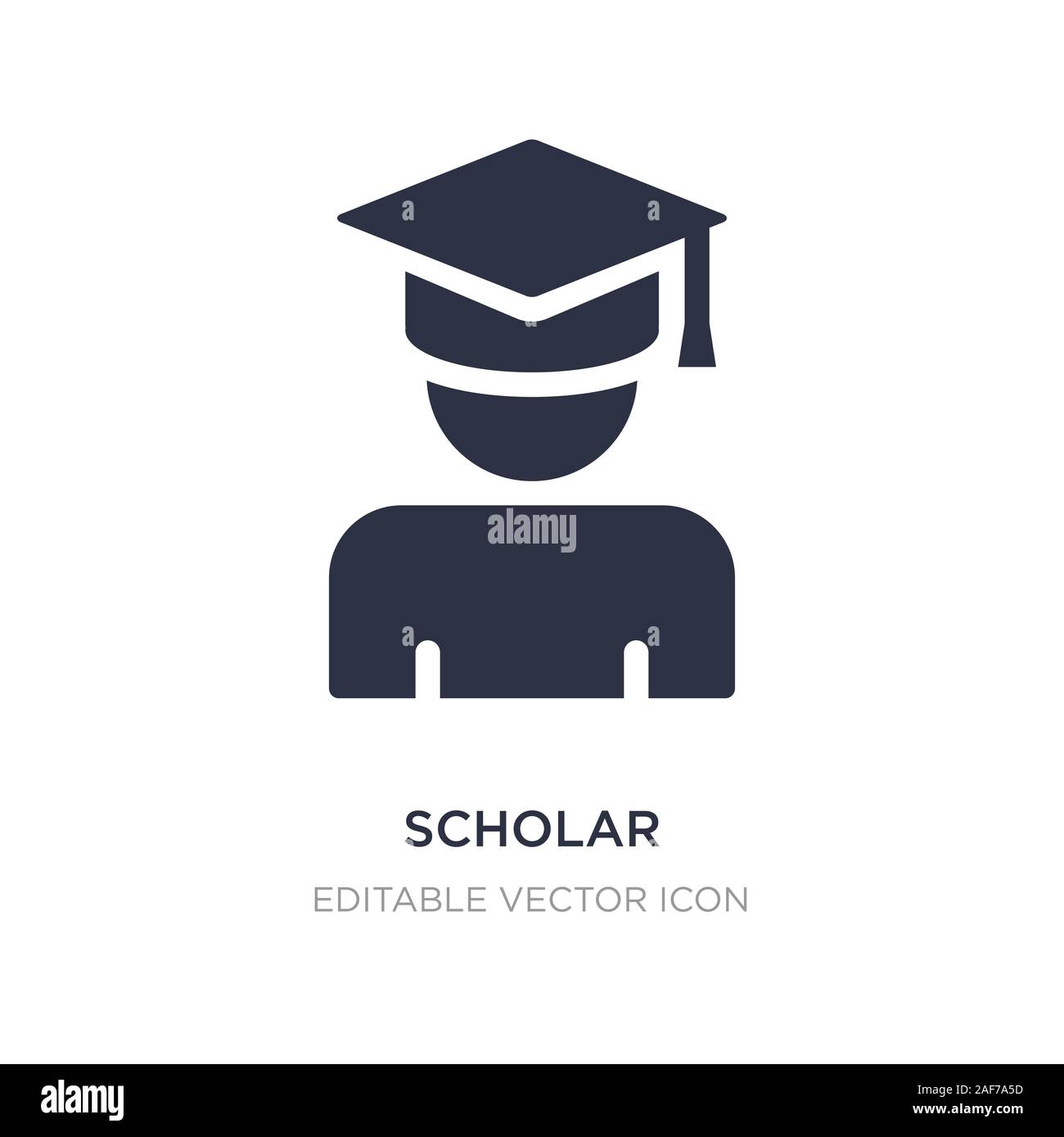 scholar icon on white background. Simple element illustration from ...