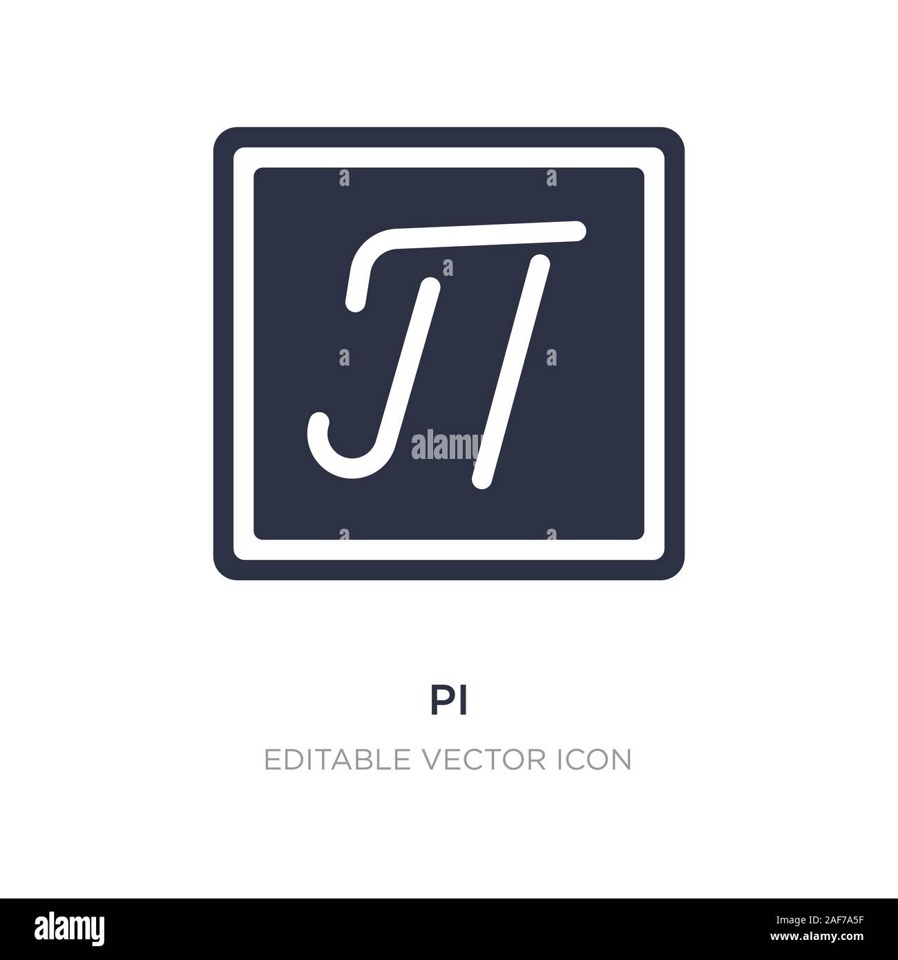pi icon on white background. Simple element illustration from Education ...