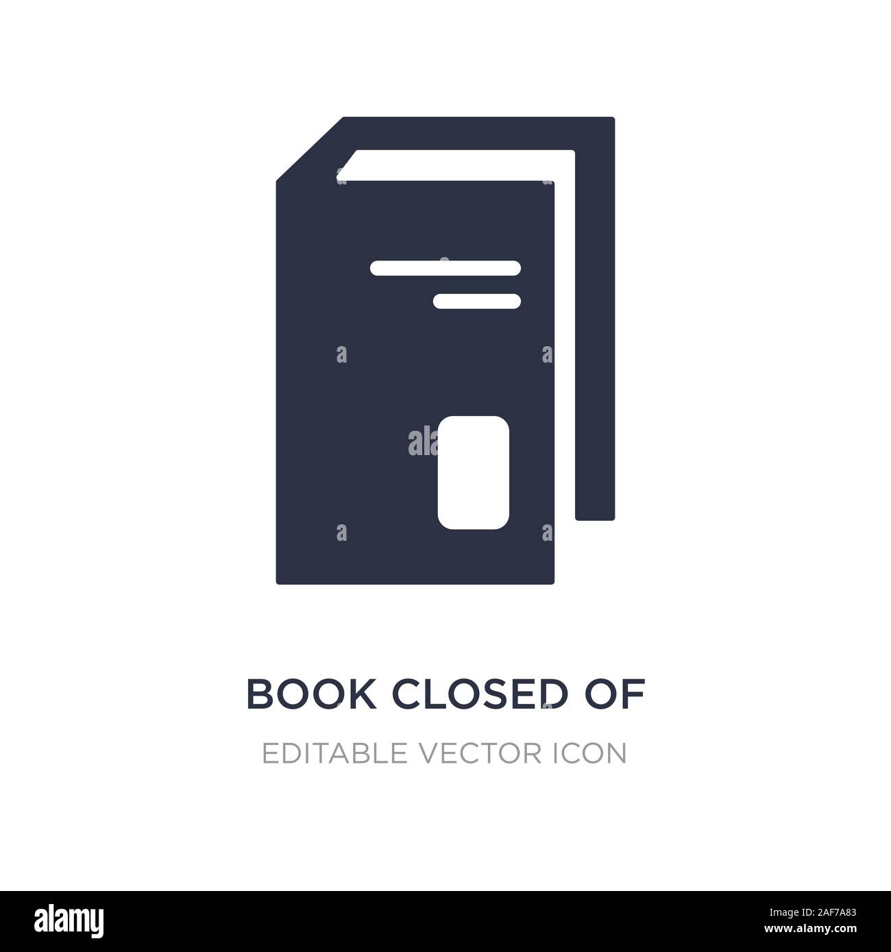 book closed of white cover icon on white background. Simple element ...