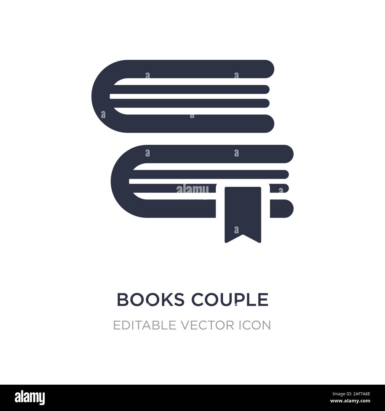 books couple icon on white background. Simple element illustration from ...