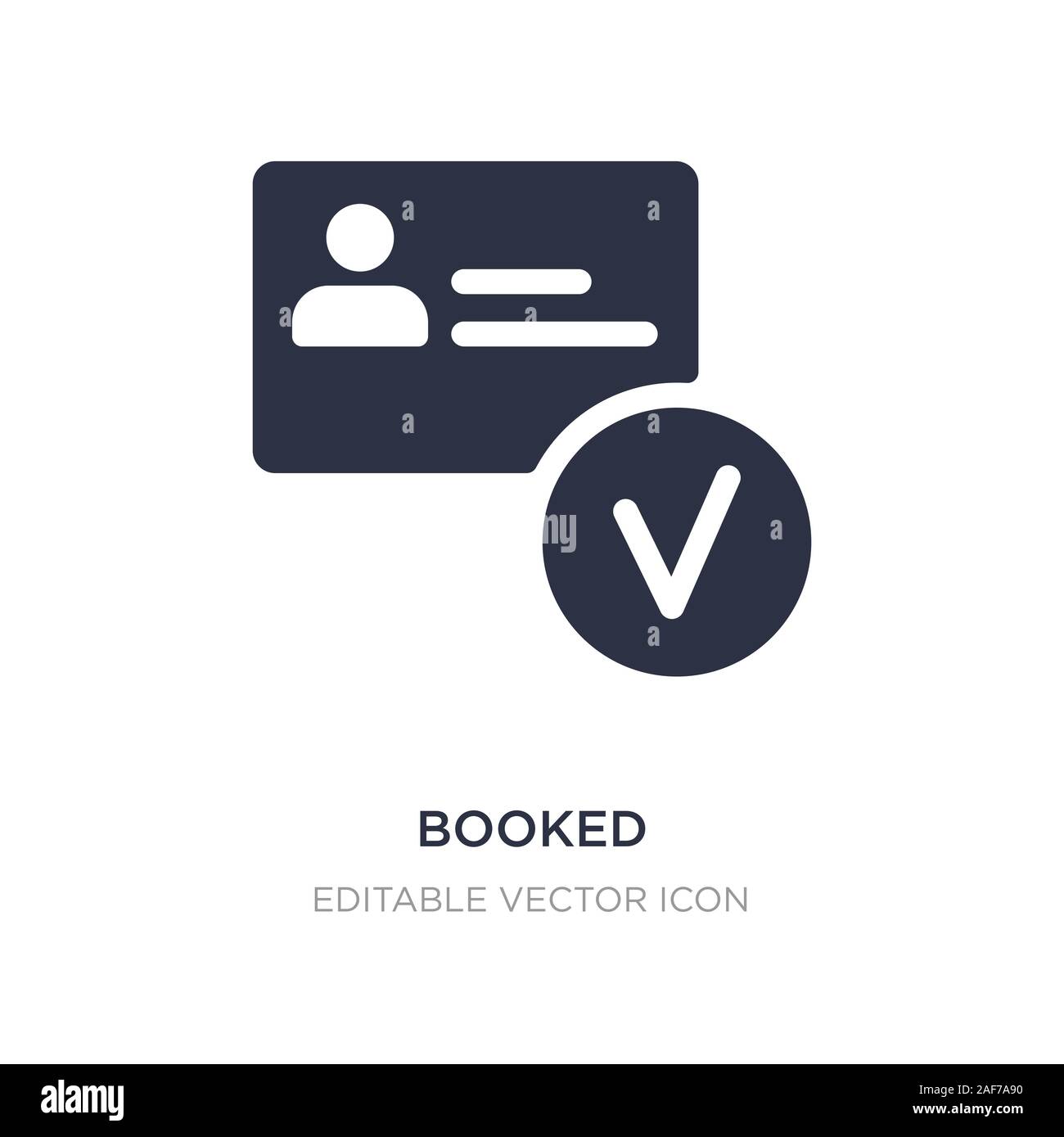 booked icon on white background. Simple element illustration from ...