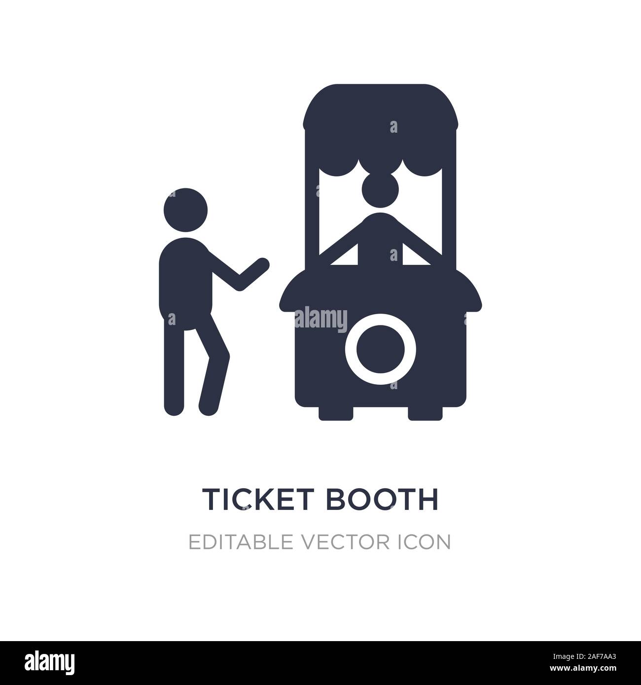 ticket booth icon on white background. Simple element illustration from ...