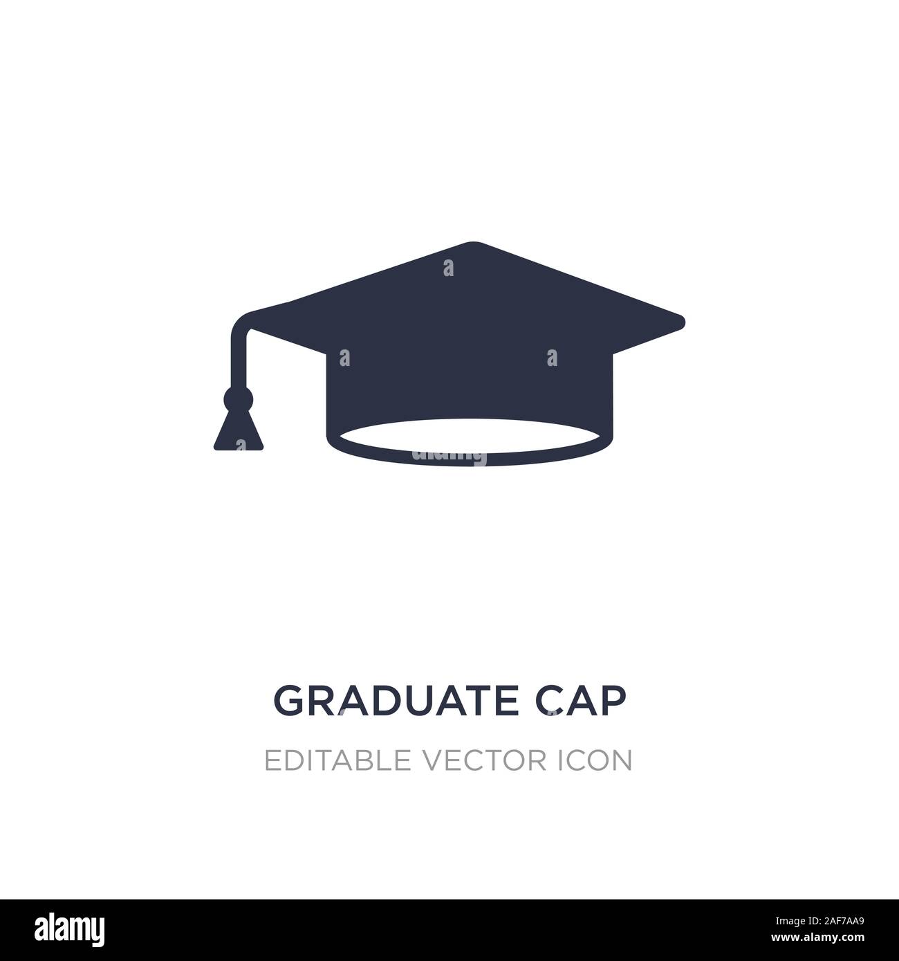 graduate cap icon on white background. Simple element illustration from ...