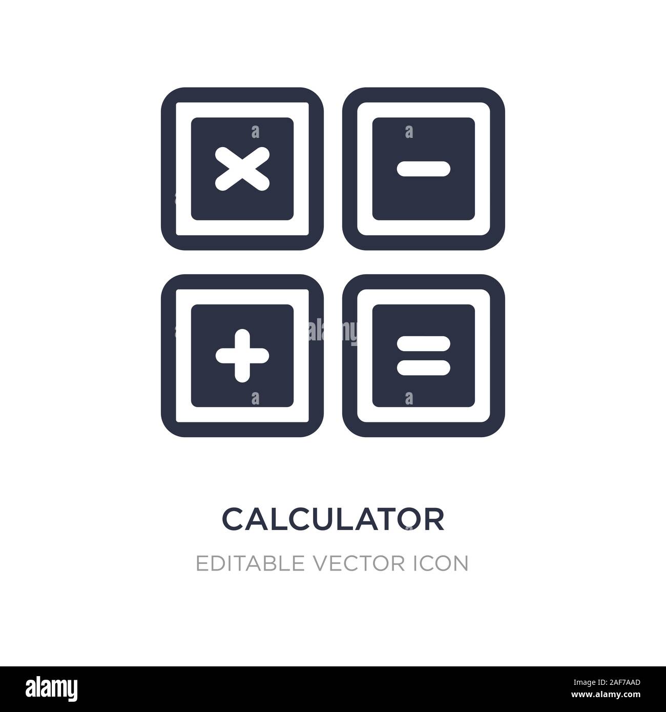 calculator buttons interface icon on white background. Simple element ...