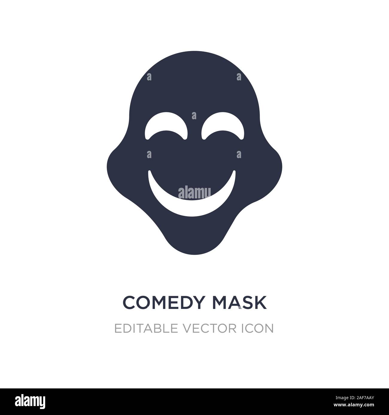 comedy mask icon on white background. Simple element illustration from ...