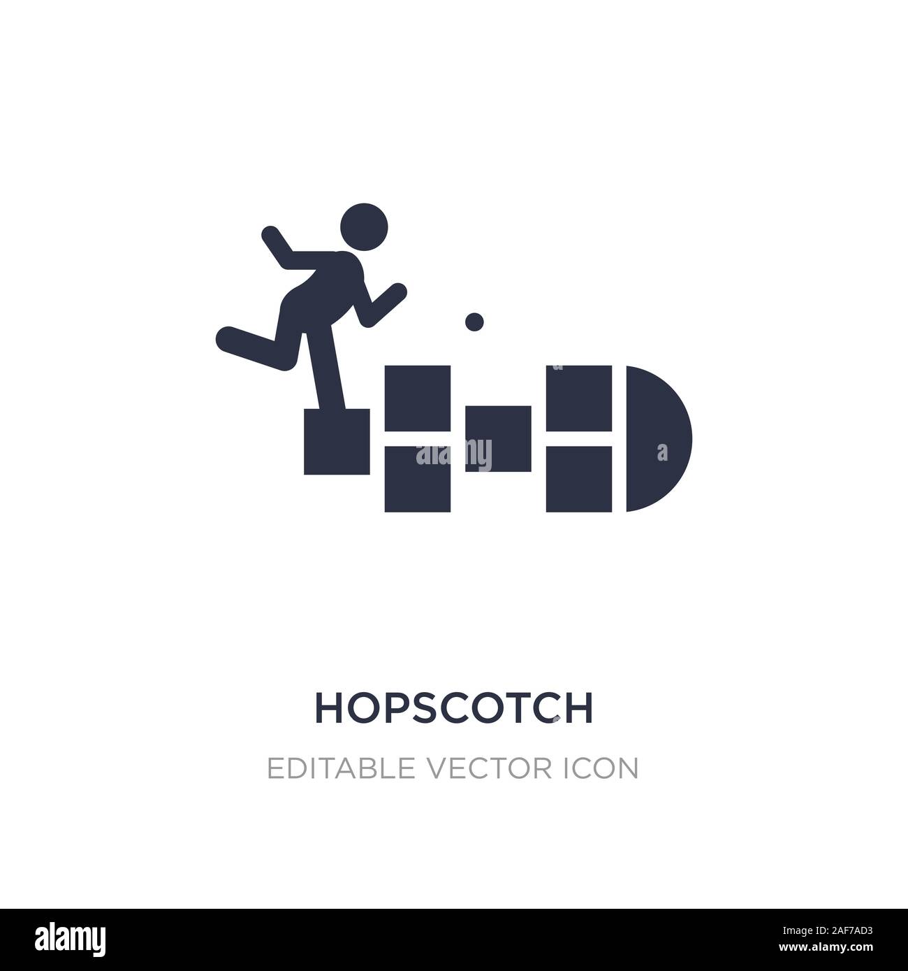 hopscotch icon on white background. Simple element illustration from ...