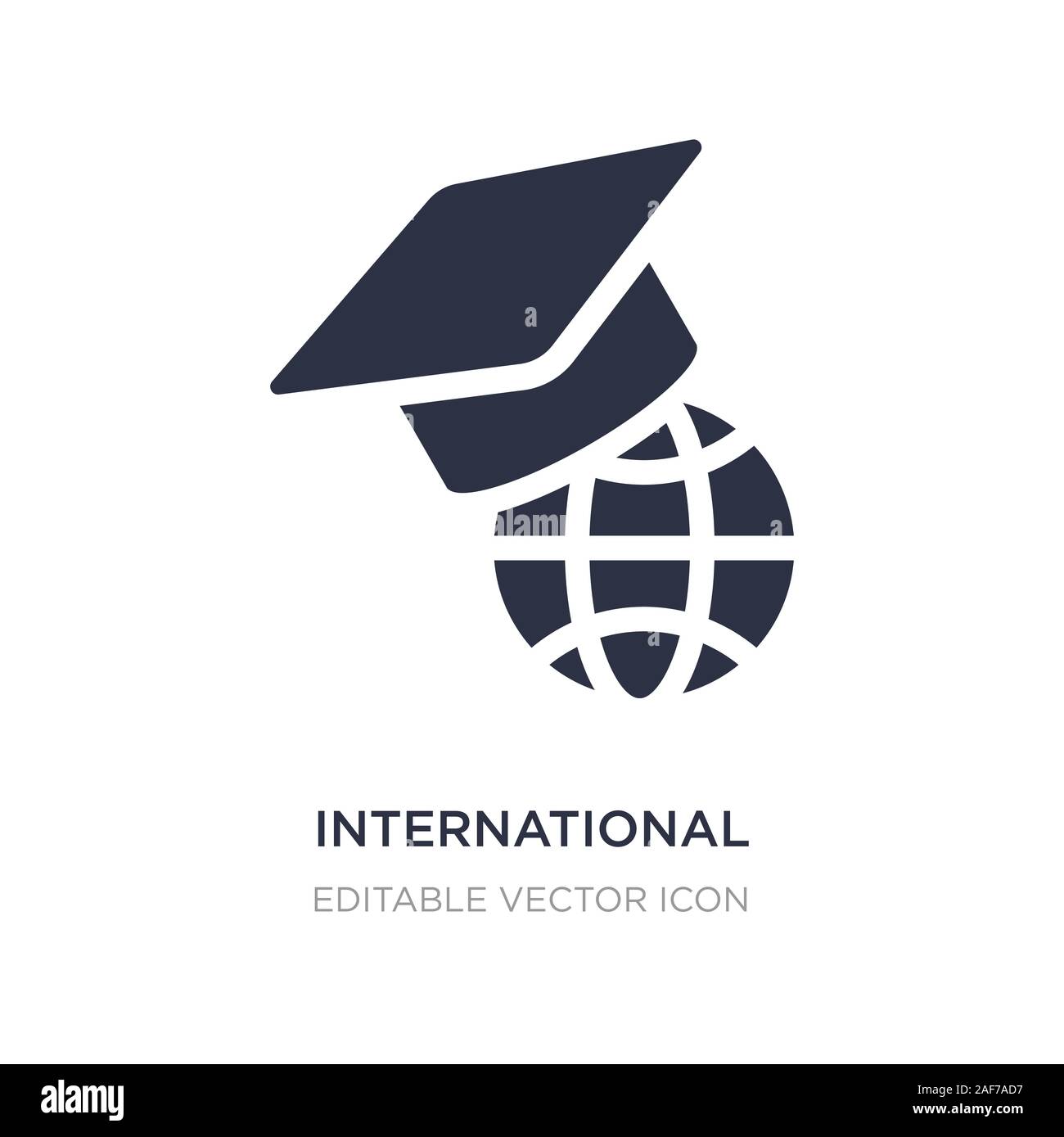 international graduate icon on white background. Simple element ...