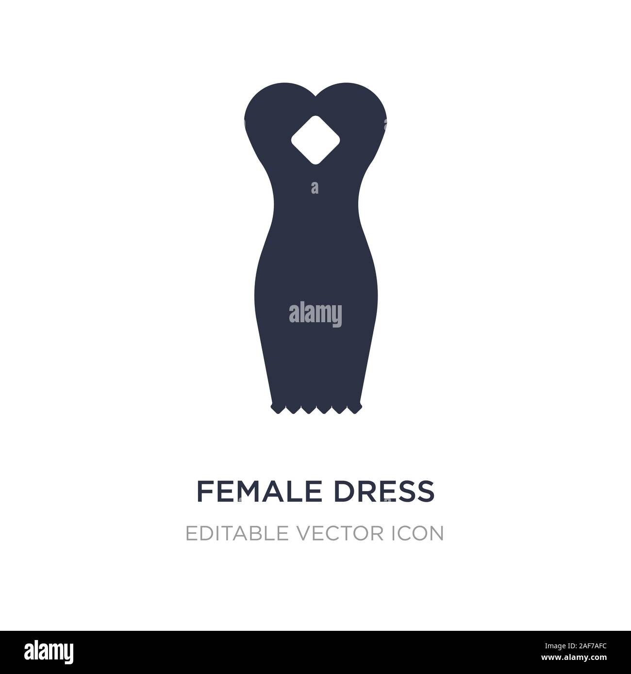 female dress icon on white background. Simple element illustration from ...