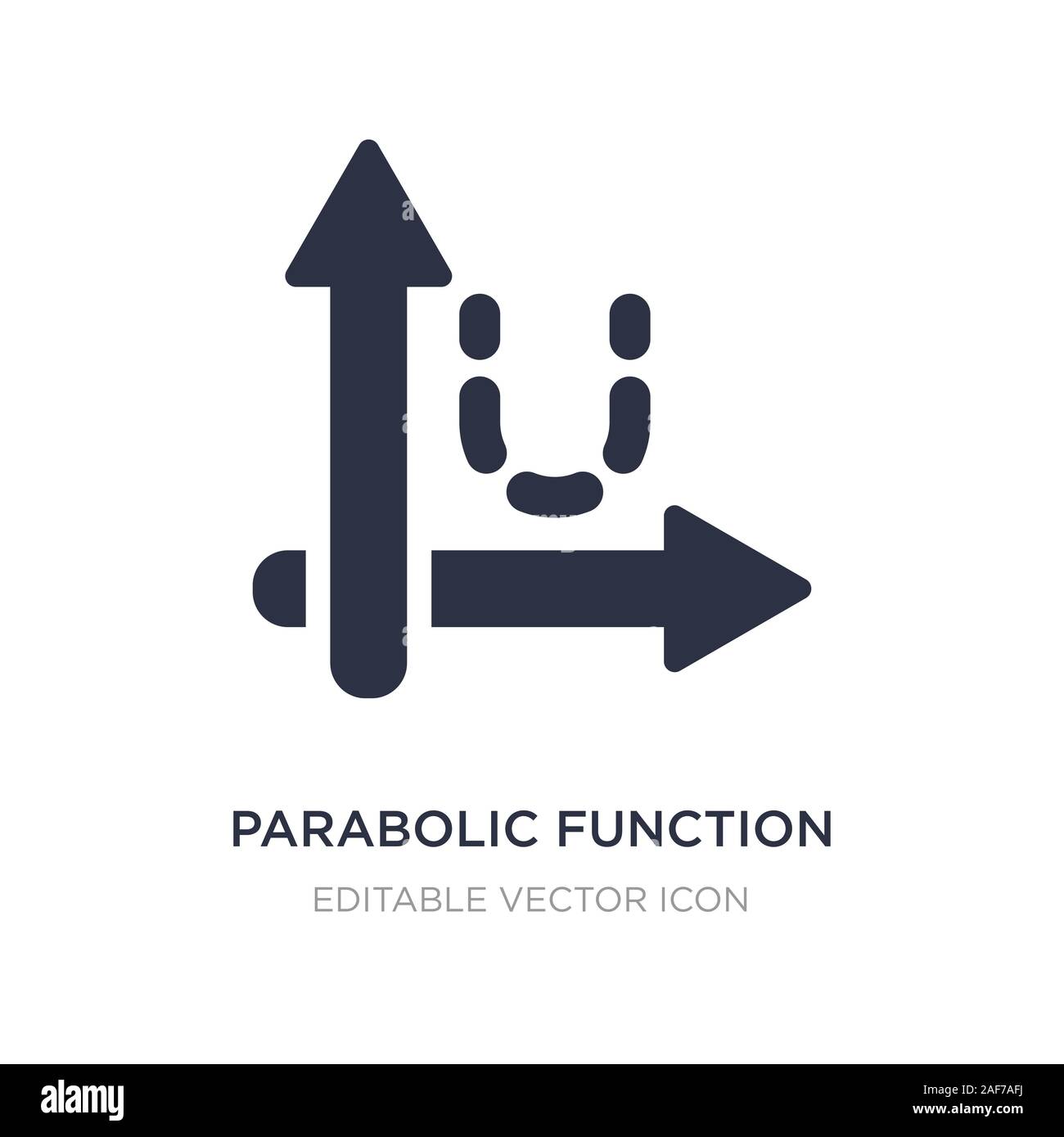 parabolic function icon on white background. Simple element ...