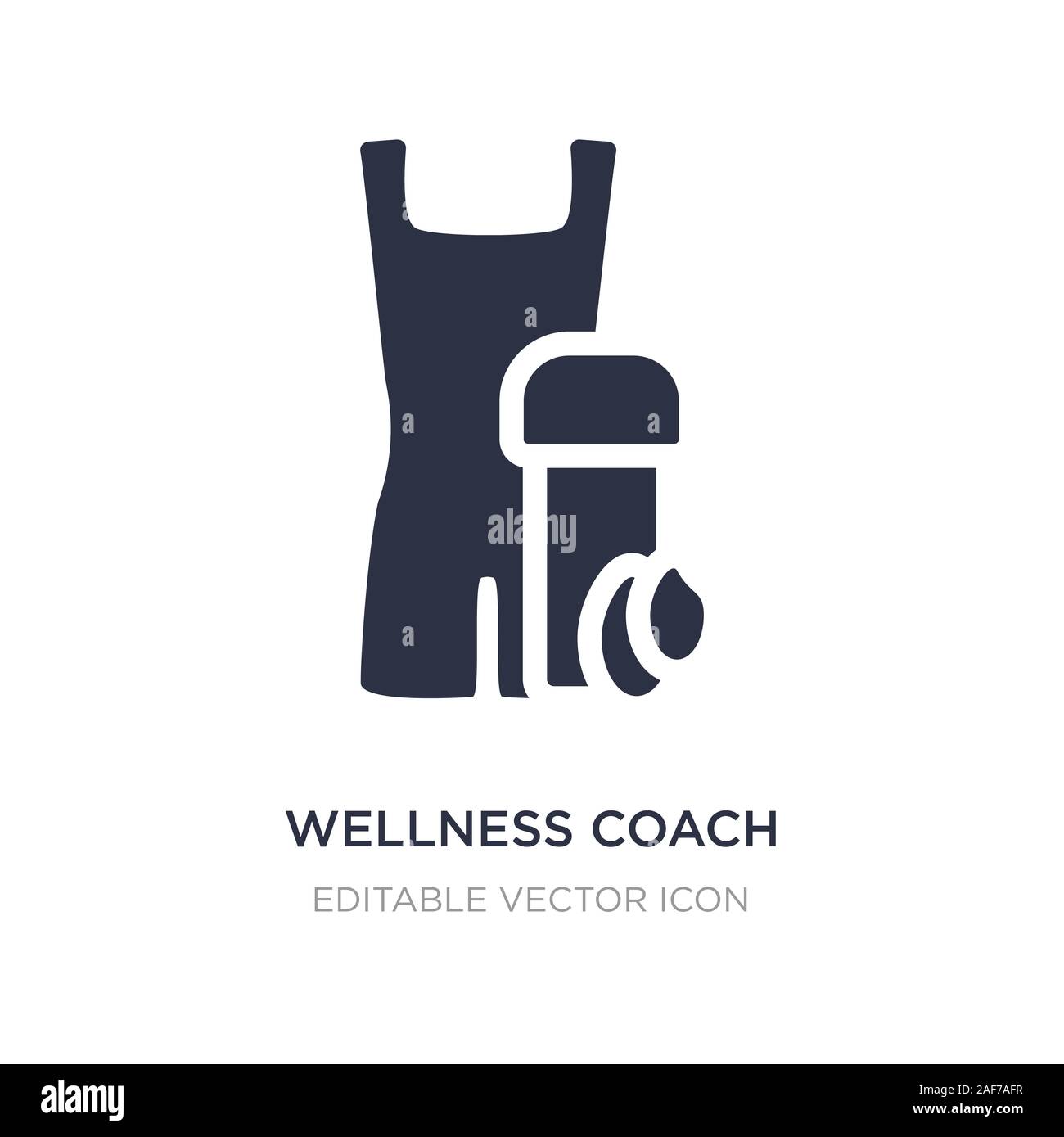 wellness coach icon on white background. Simple element illustration ...