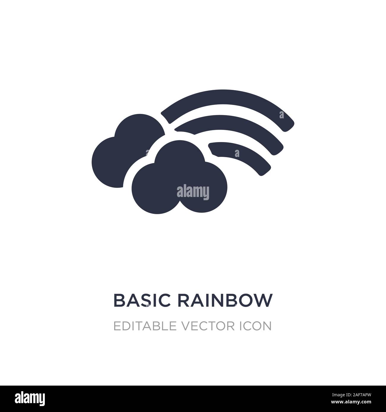 basic rainbow icon on white background. Simple element illustration ...