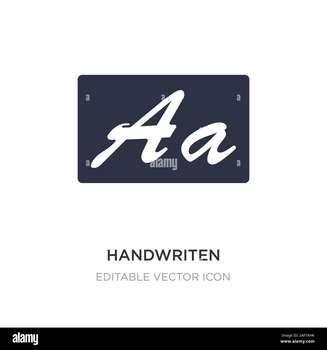handwriten alphabet icon on white background. Simple element ...