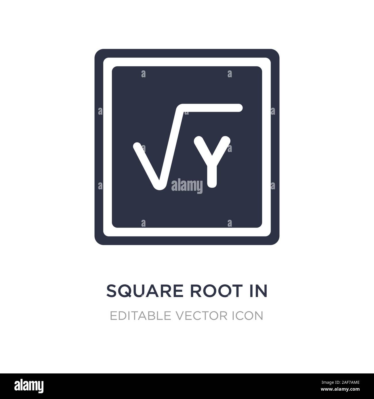 Square Root In Class Icon On White Background Simple Element