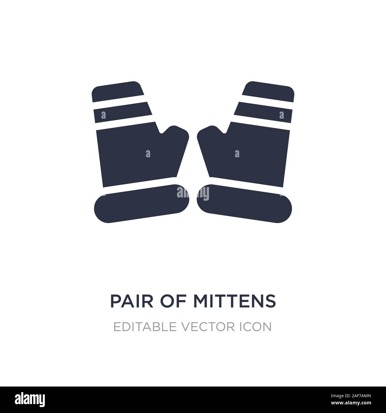 pair of mittens icon on white background. Simple element illustration ...