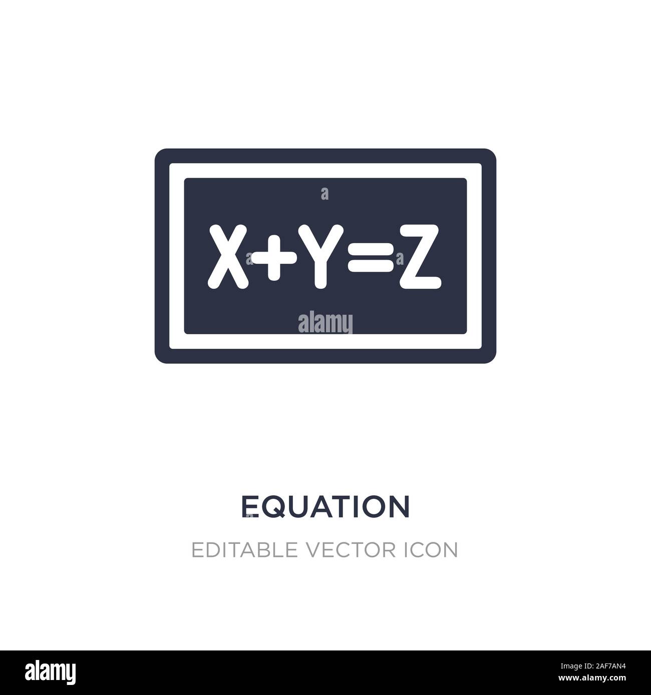 equation icon on white background. Simple element illustration from ...