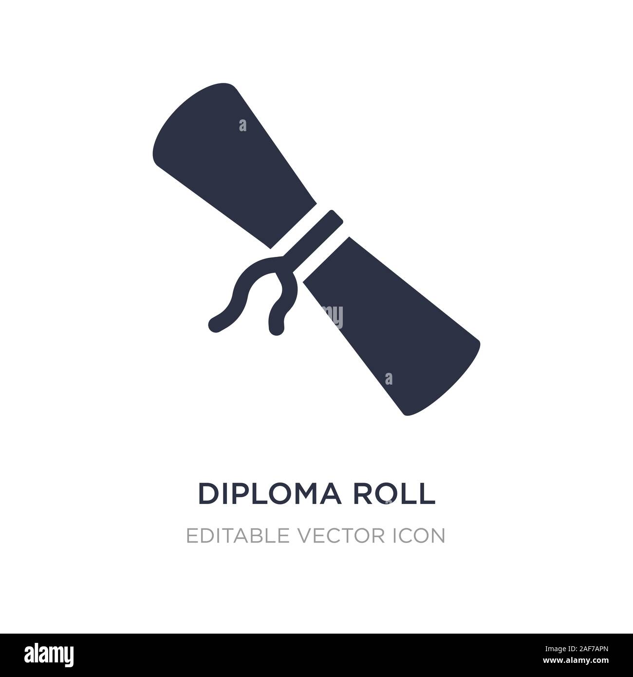 diploma roll icon on white background. Simple element illustration from ...