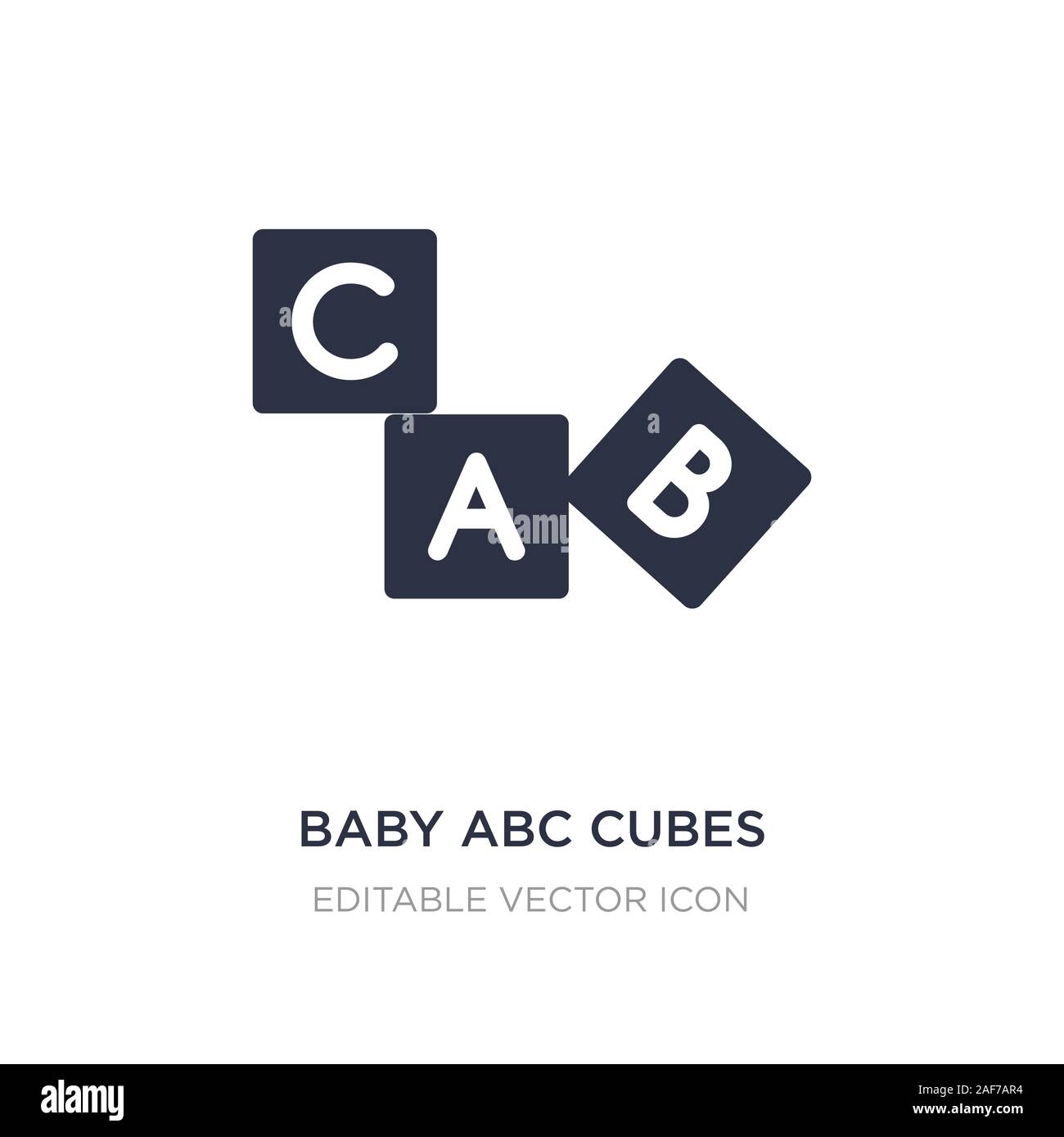 baby abc cubes icon on white background. Simple element illustration ...